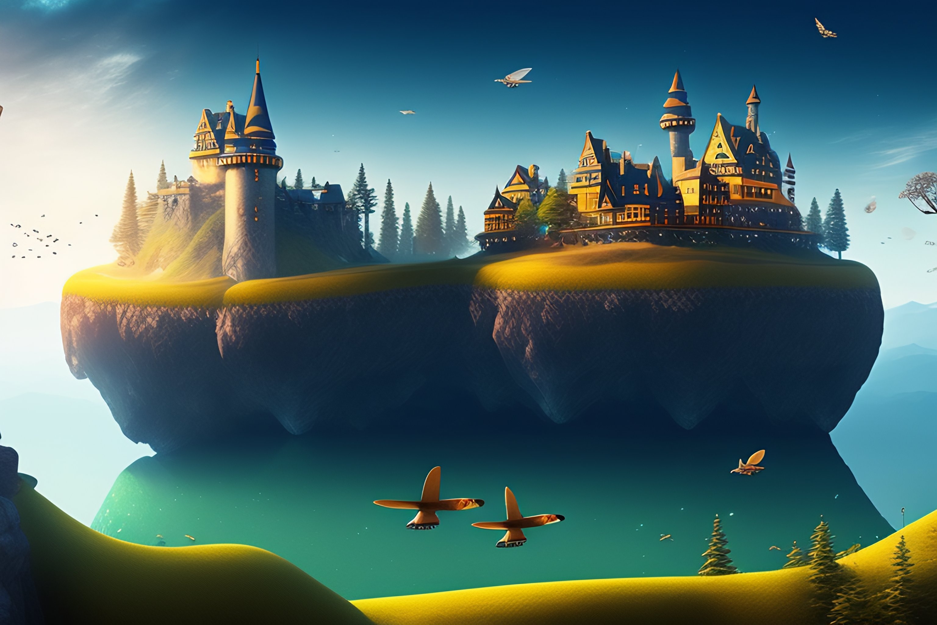 Lexica - Picture with 11 connected owls flying over the earth with ...