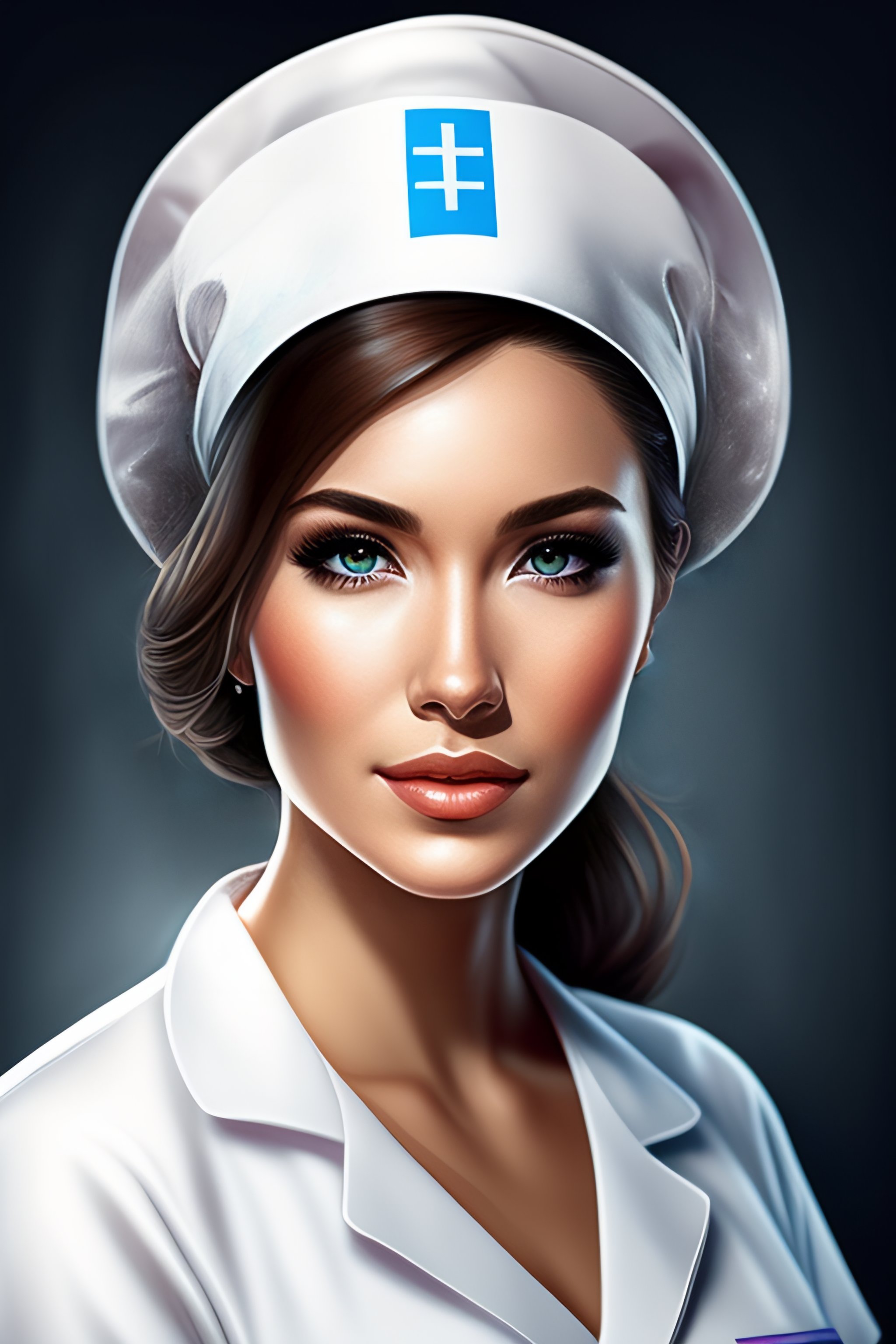 Lexica - Portrait of a nurse in a hospital, beautiful face, art by ...