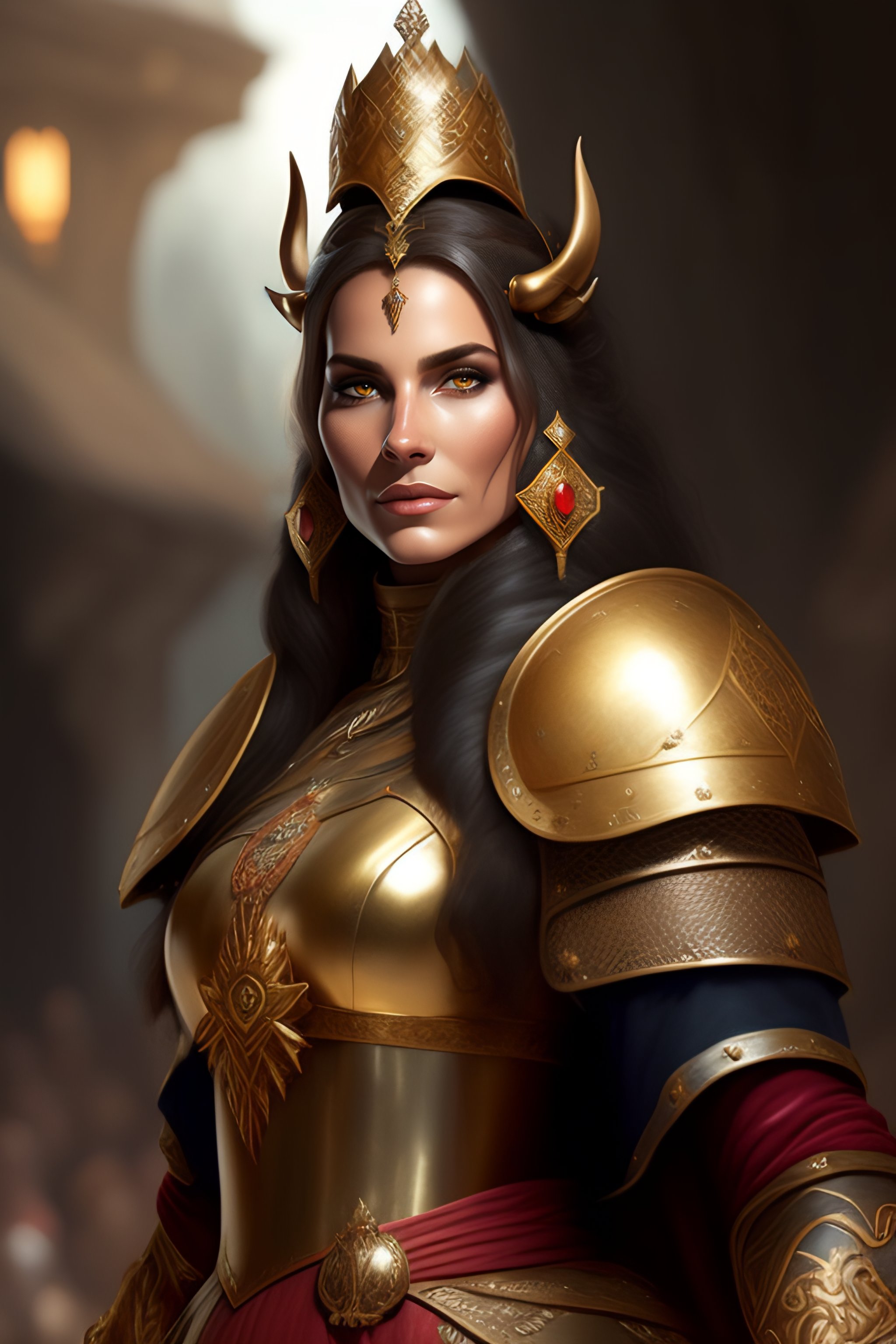 Lexica - Un retrato detallado de una cabra reina guerrera ...