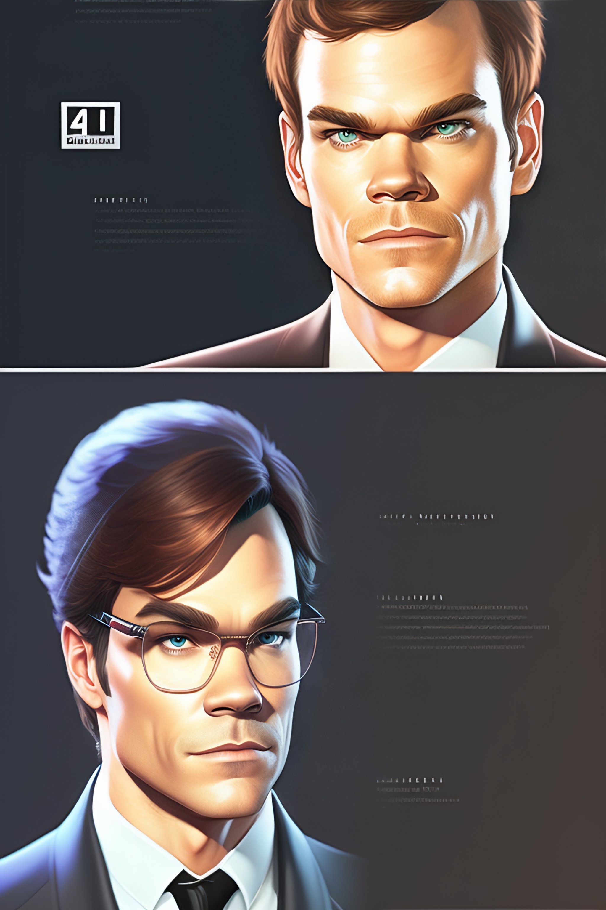 Lexica - Character concept art of Michael C. Hall as dexter | serious ...