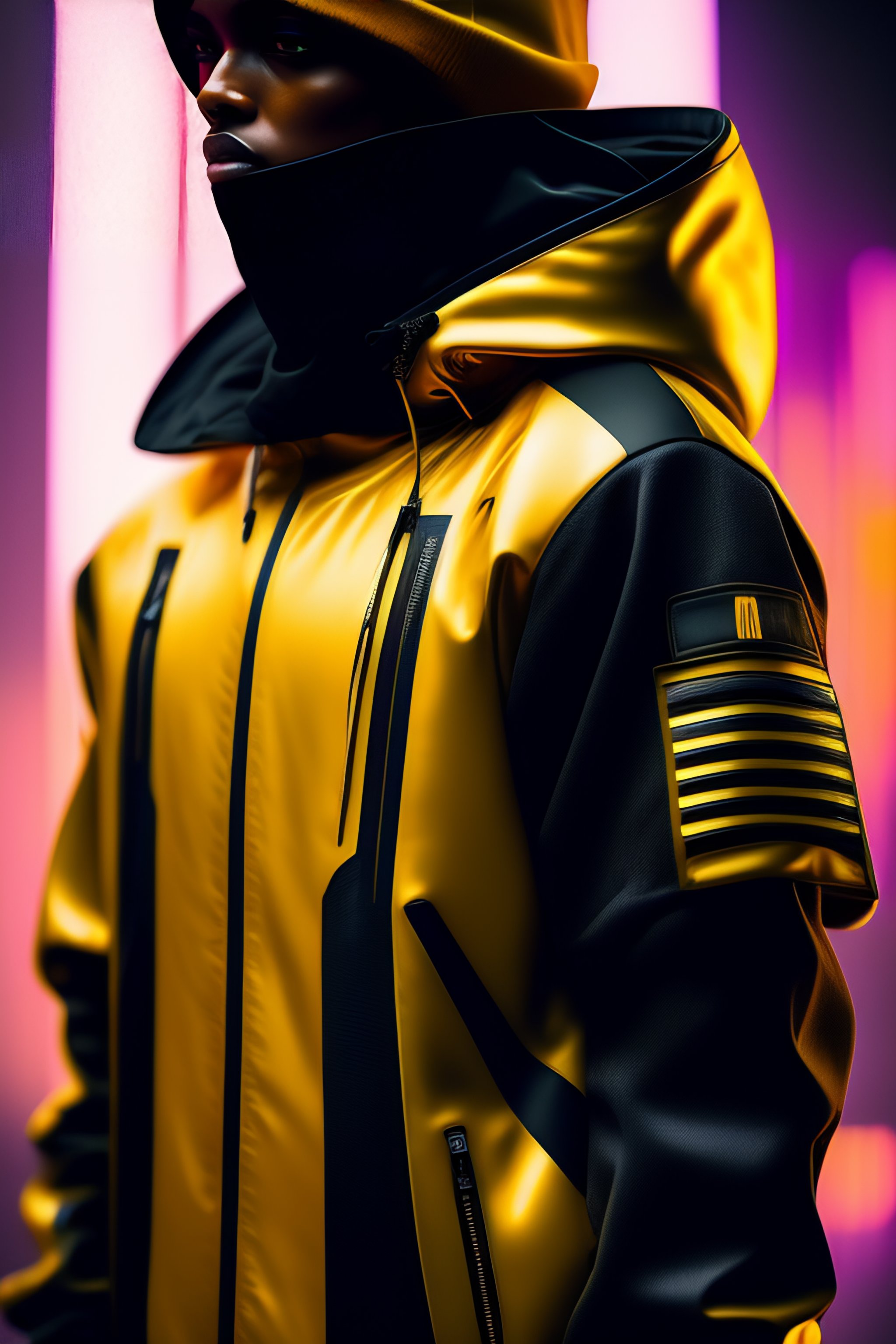 Lexica - Cyberpunk techwear streetwear look and clothes, we can see ...