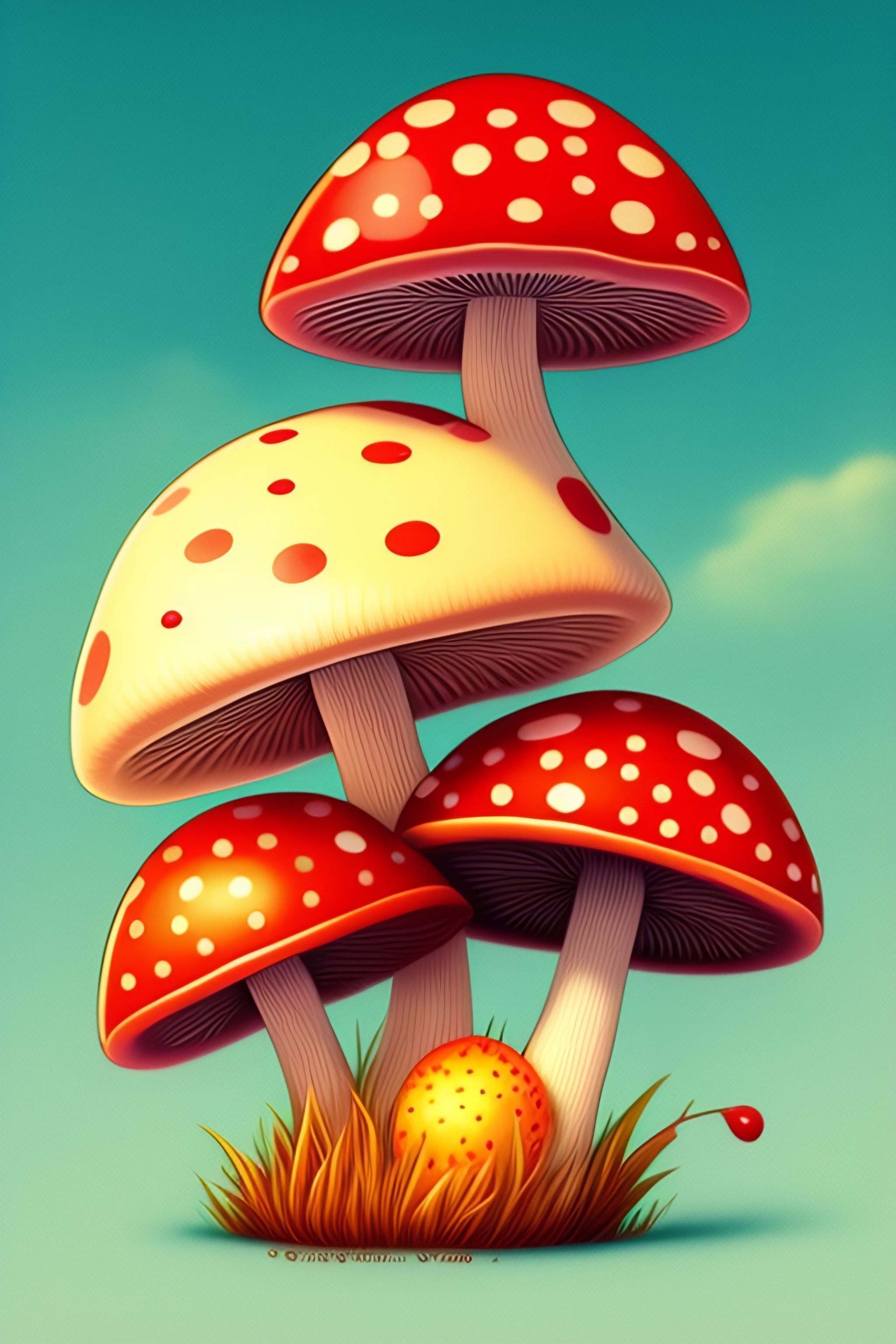 Lexica - A sad and cute mushroom, anime style, cartoon, digital art ...