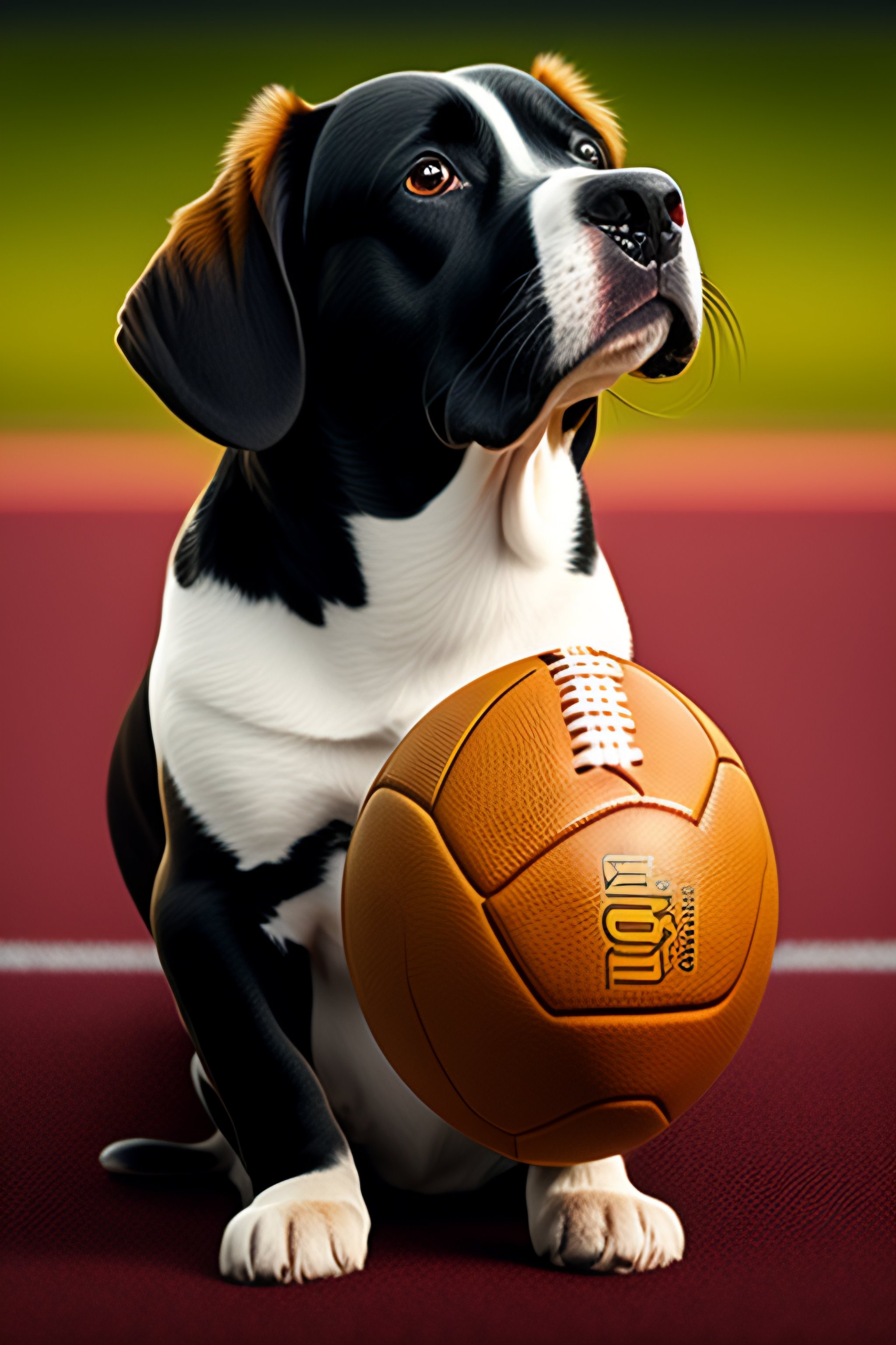 Lexica - Football player, with face dog