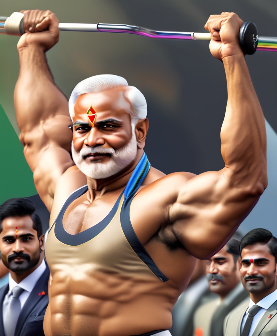 Lexica - Narendra Modi,bodybuilder