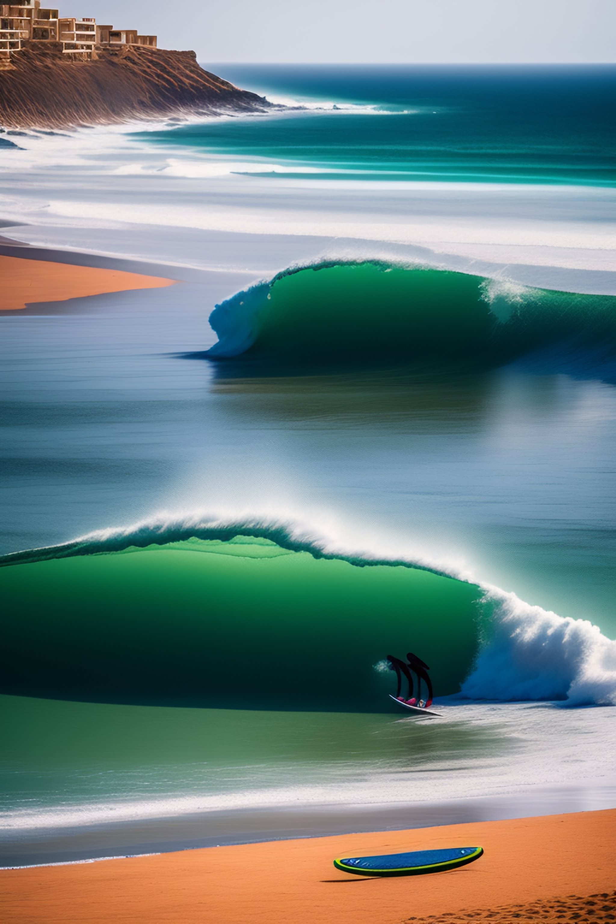 Lexica - Beautiful photograph of taghazout beach with surfboards taken ...