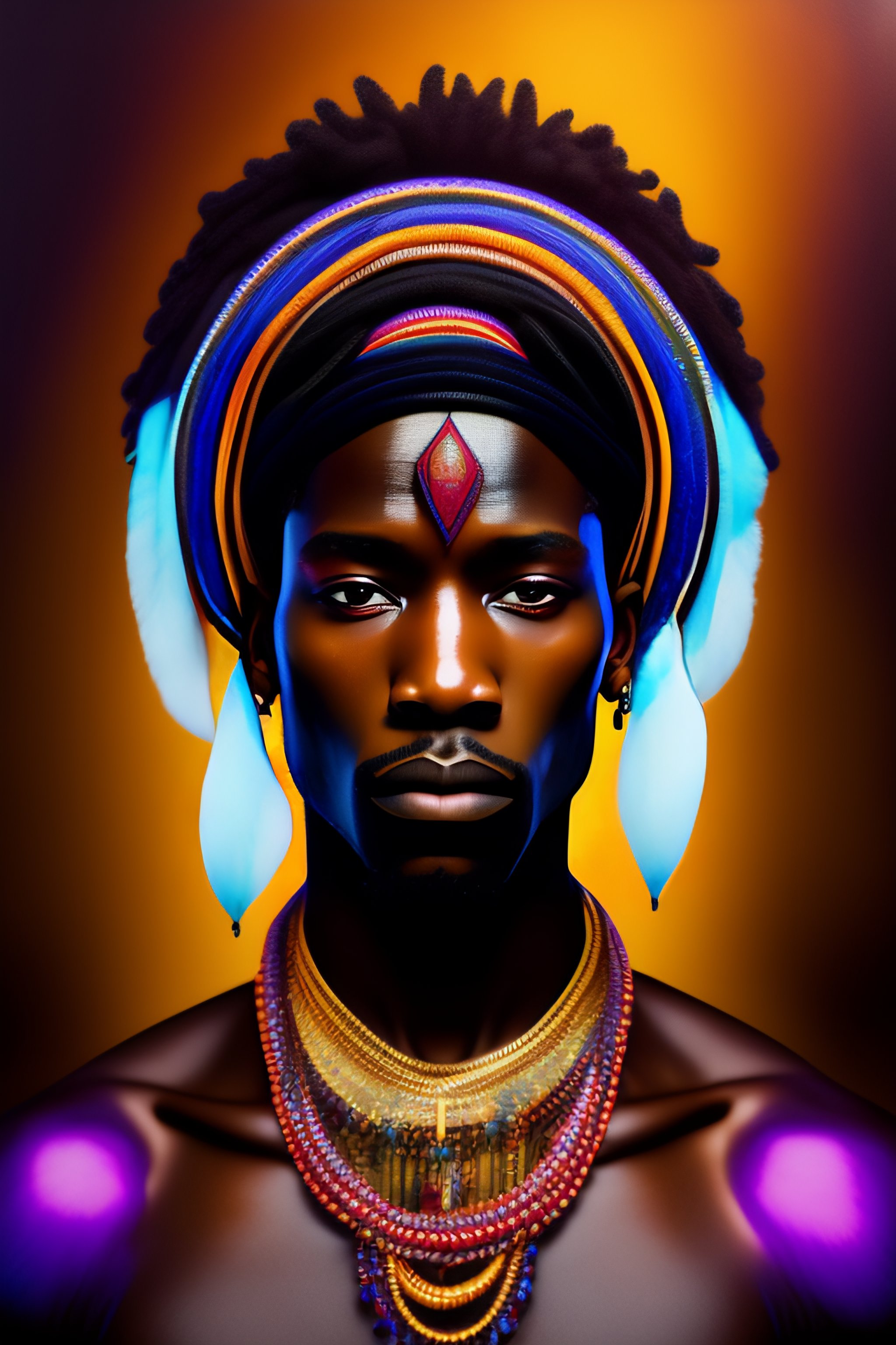 Lexica - Psychedelic black shaman male