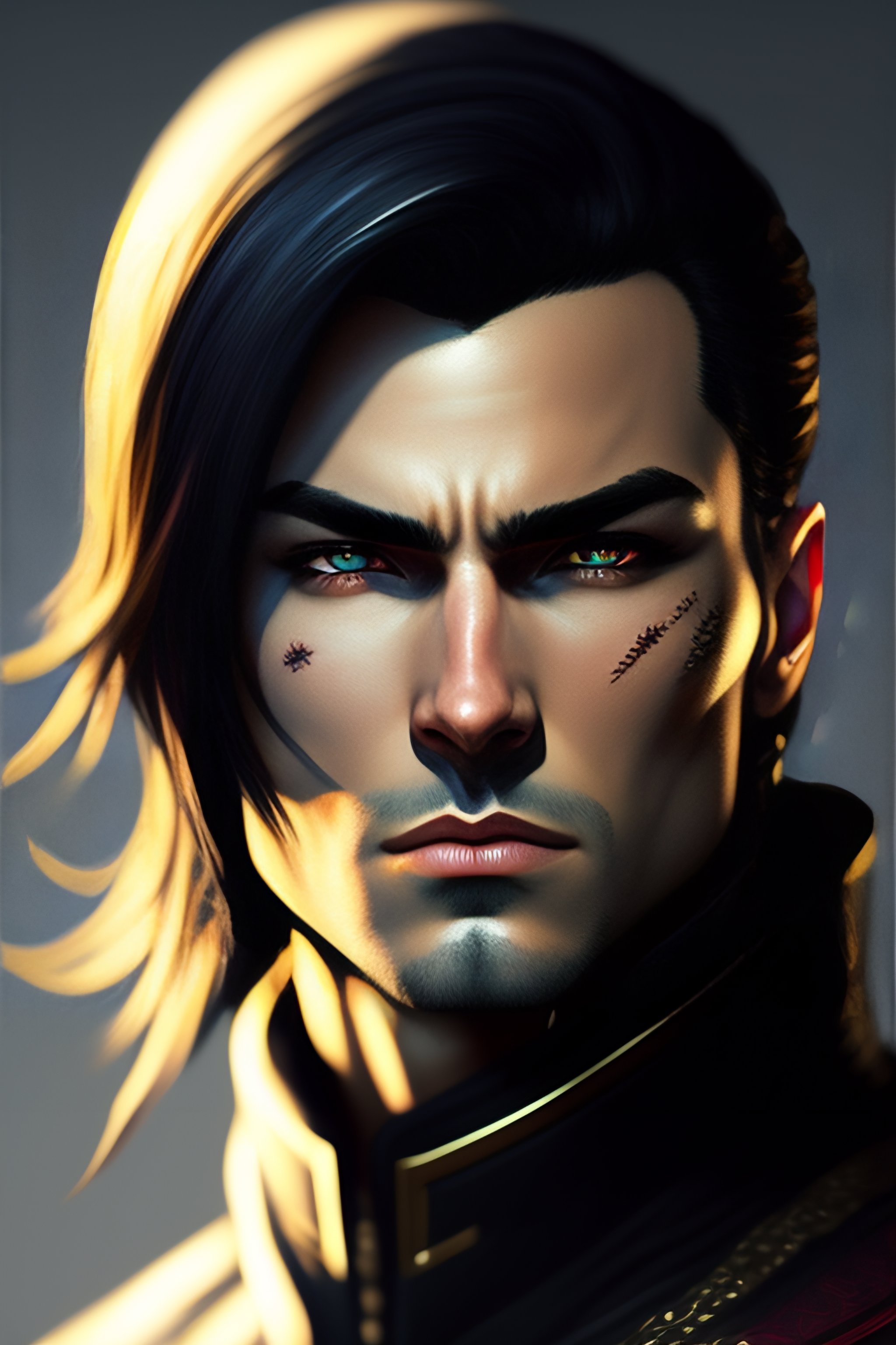 Lexica - Close up portrait of a beautiful human male rogue assassin in ...