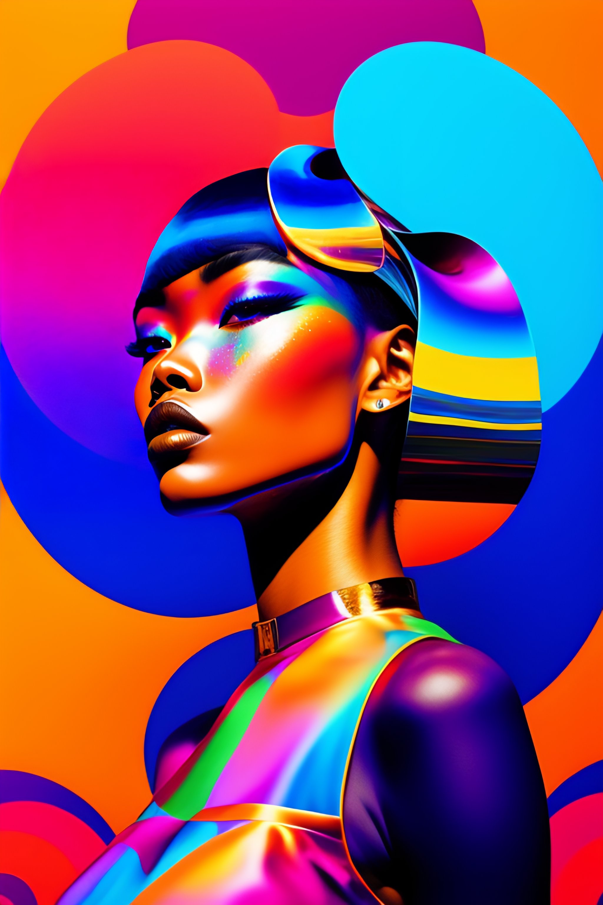 Lexica - Futuristic disco, colors and shapes by tristan eaton and james ...