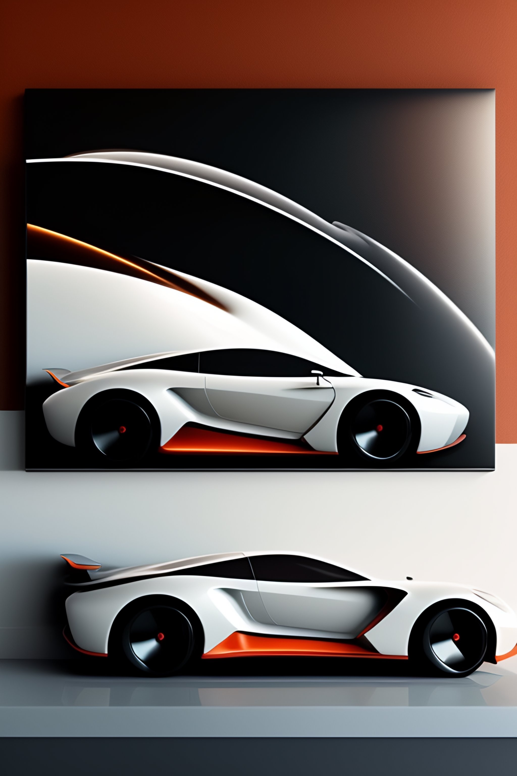 Lexica - Create a car silhouette wall art piece that showcases the ...
