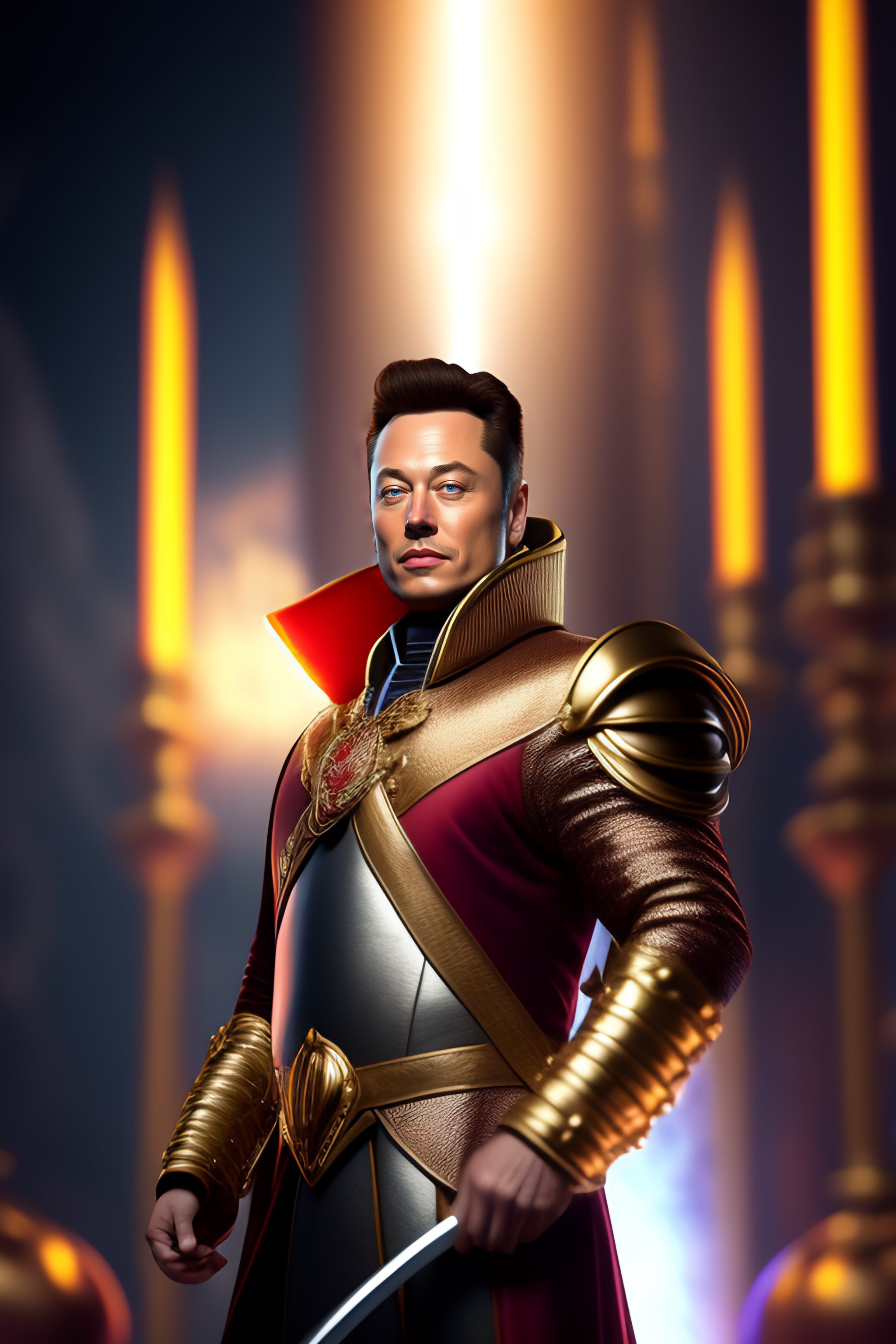 Lexica - Zoomed out. Realistic 3D representation of elon musk wearing a ...