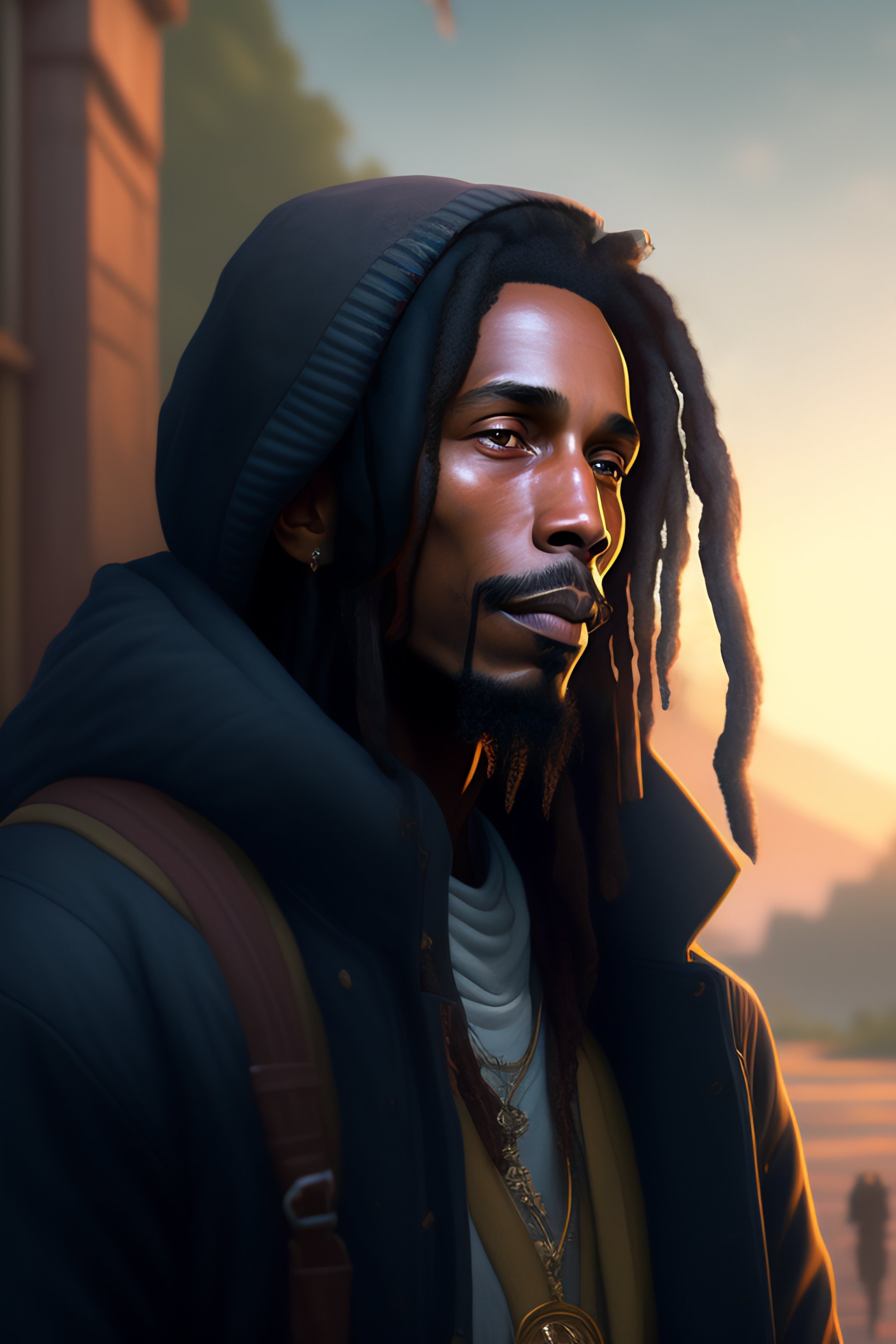 Lexica - Highly detailed portrait of bob marley as a homeless, in anime ...