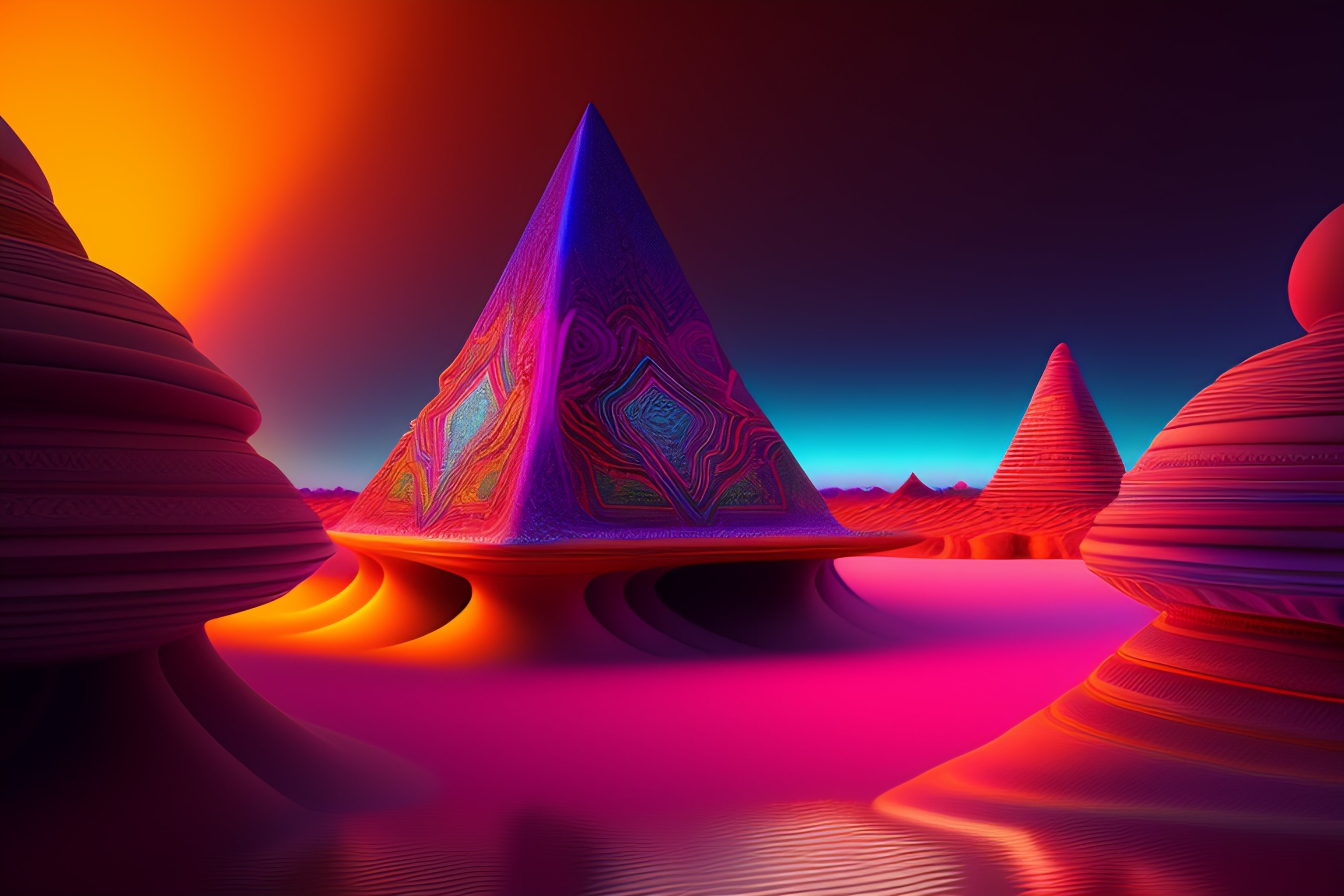 Lexica - The most psychedelic scene imaginable, intricate textures, art ...