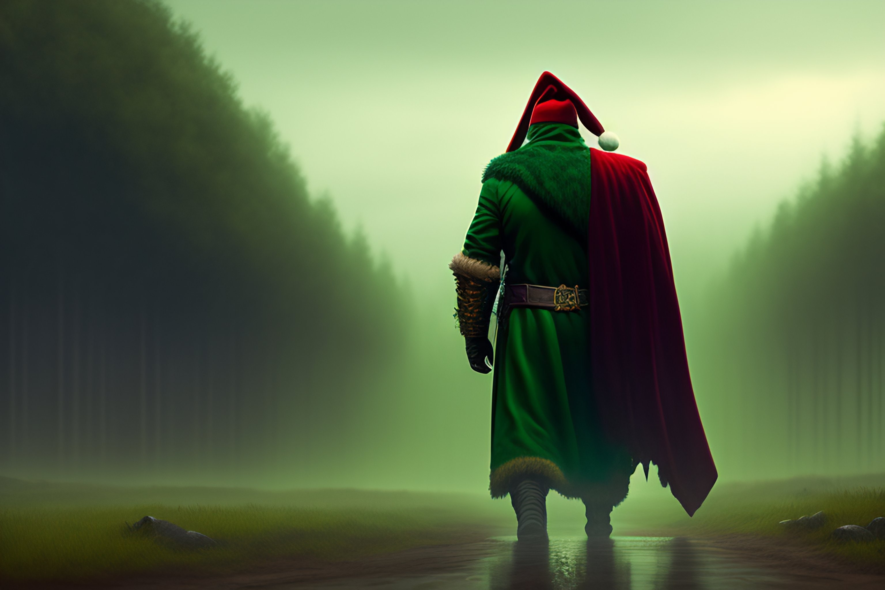 Lexica - A portrait of an exhausted bipedal green monster, dark fantasy ...