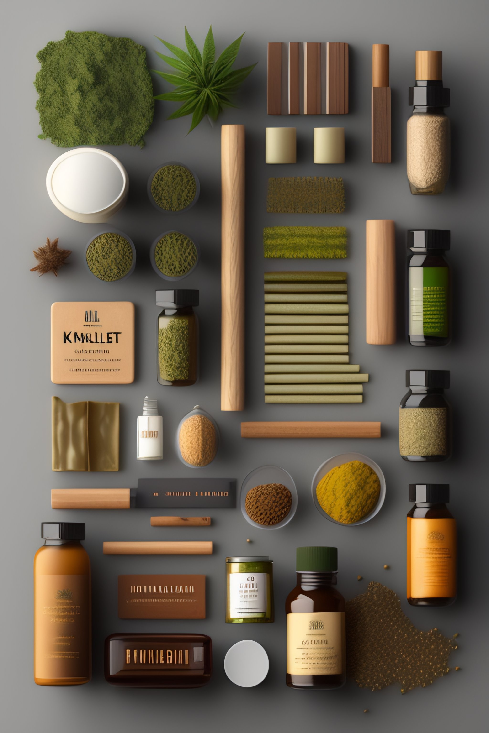 Lexica - 'Cannabis, Costumes and props, Knolling, Knolling layout ...
