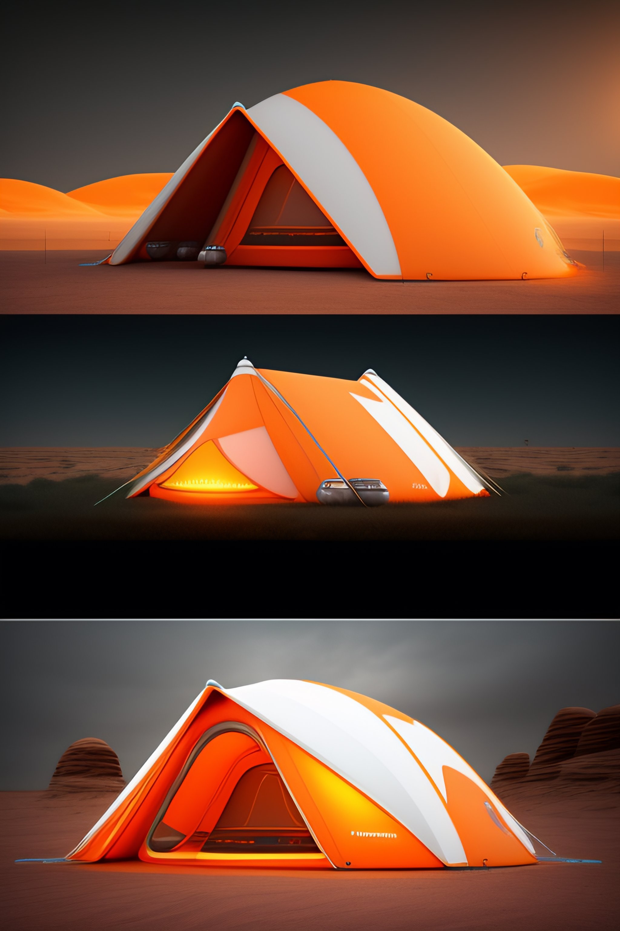 Lexica - Modern tent design, futuristic, 3D style, with elements of ...