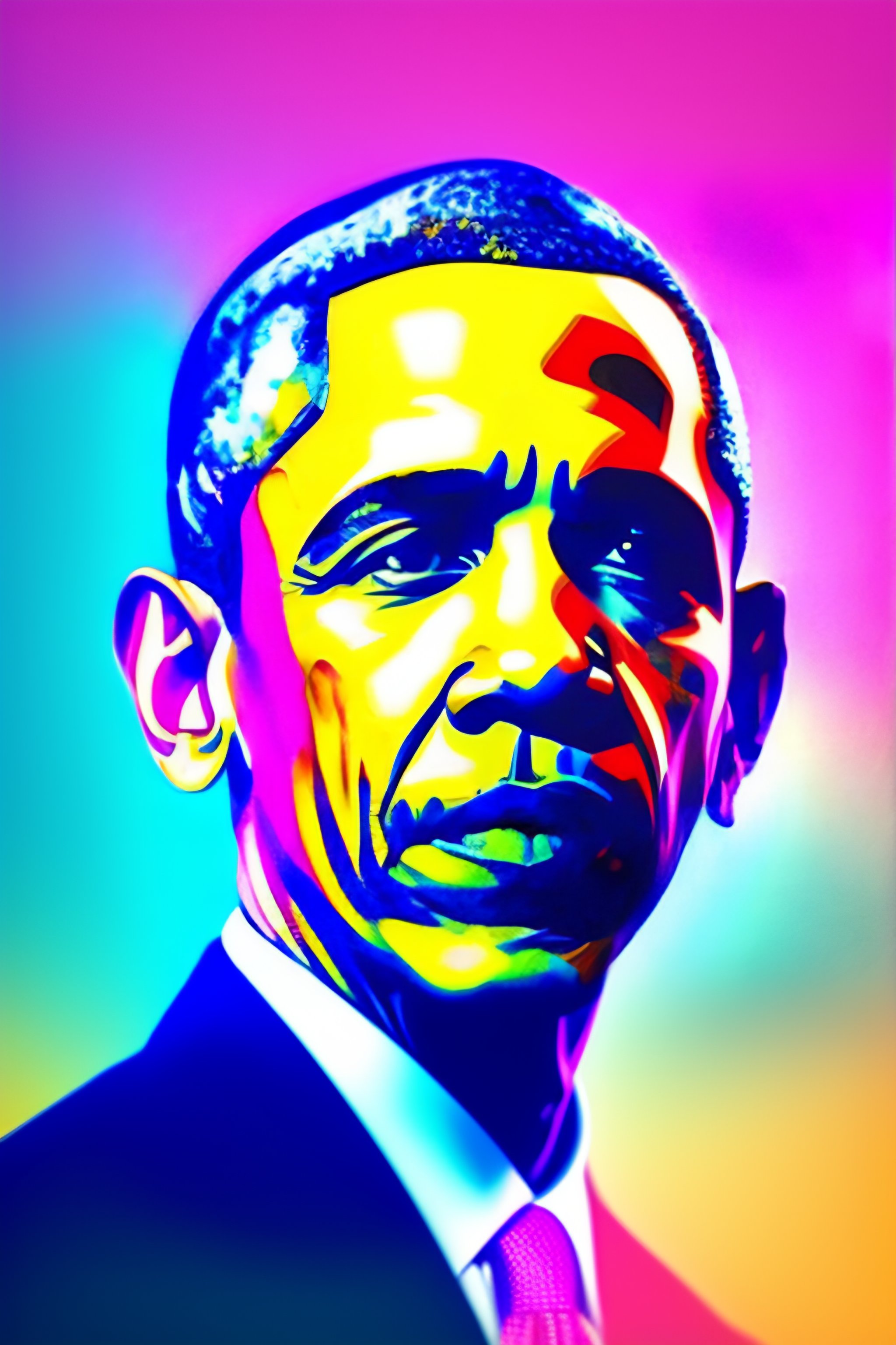 Lexica - Obama, flat desing style, pastel colours