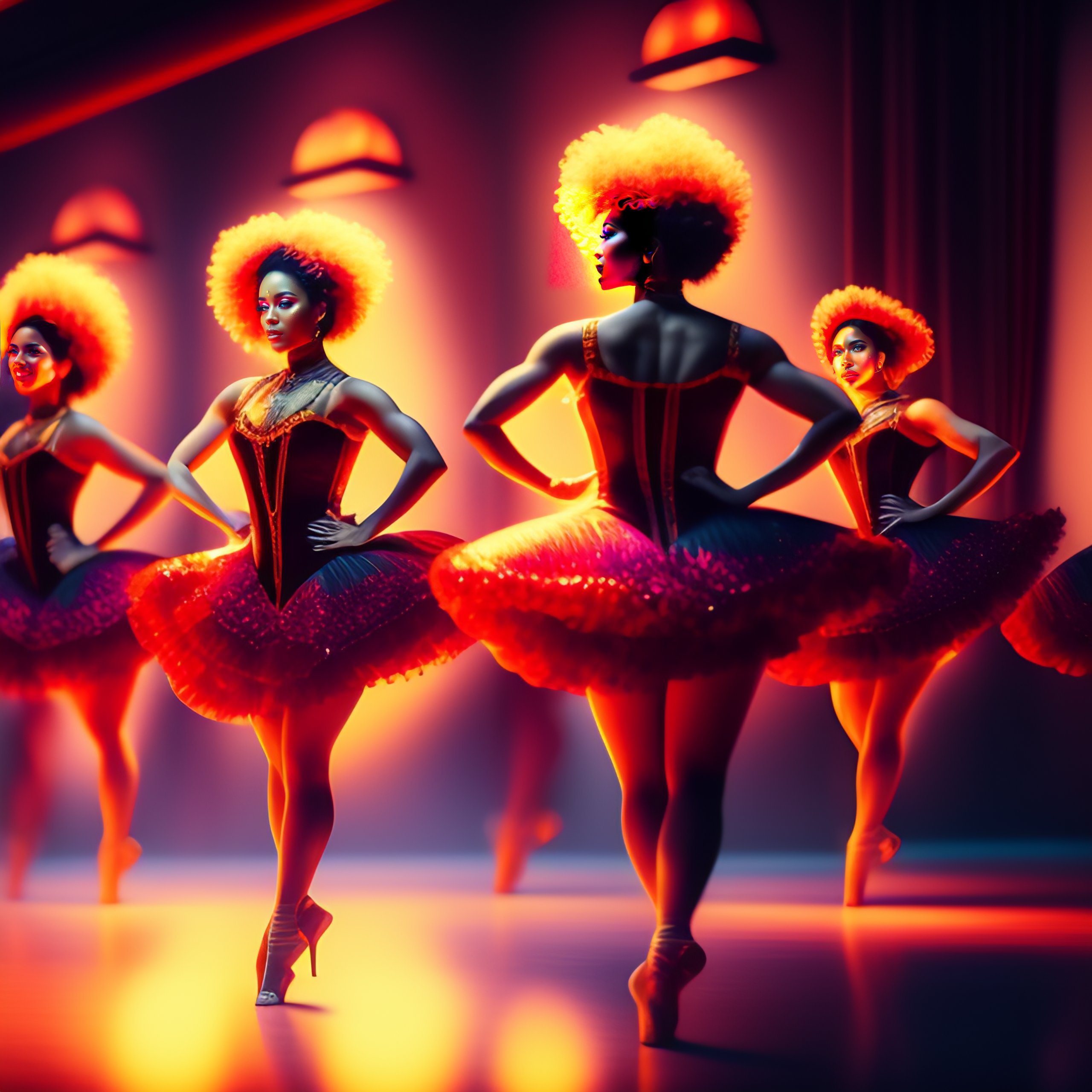 Lexica - A music album cover portraying a group of dancers dacing the ...