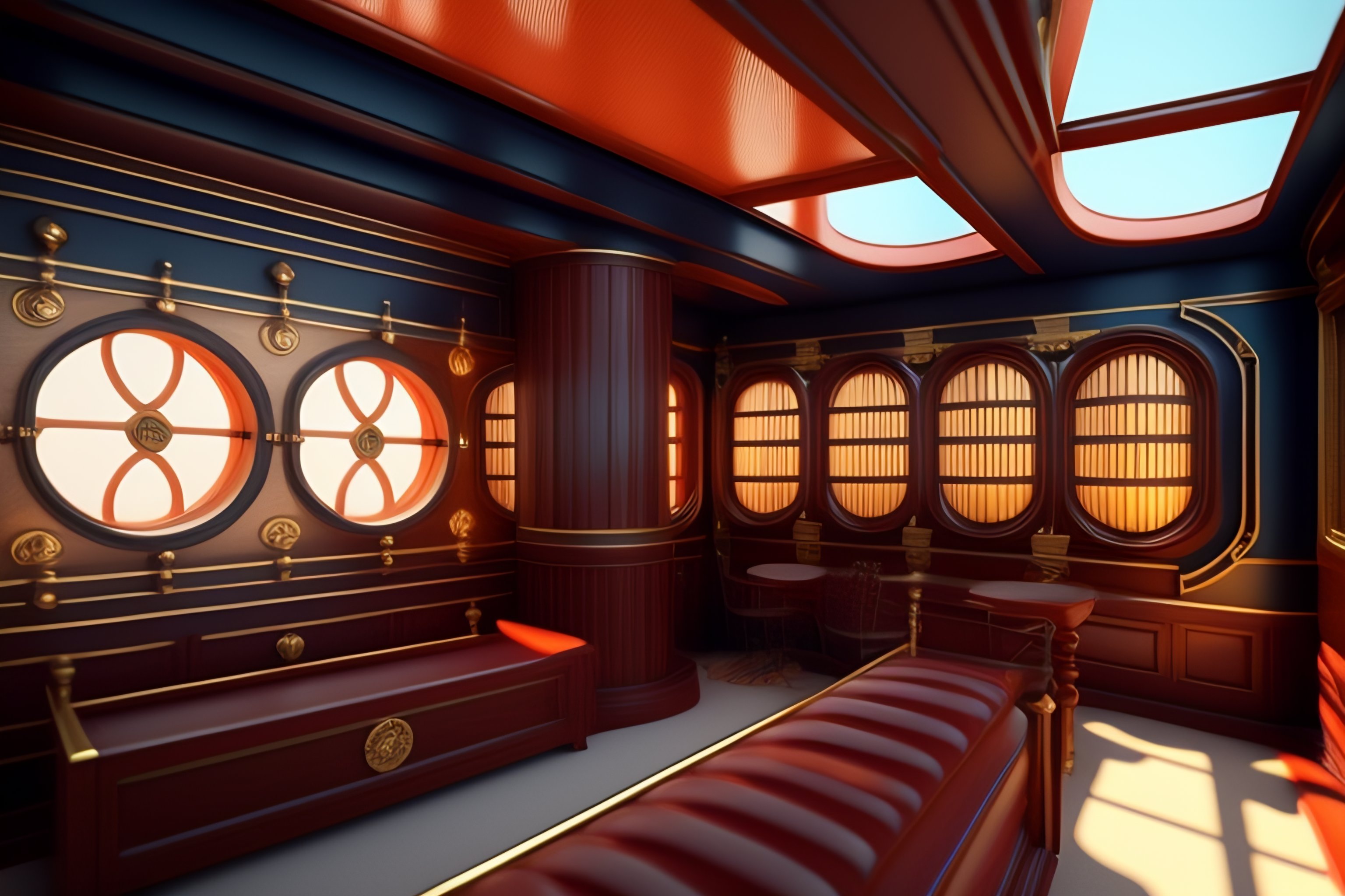 Lexica - Cross section of a steam ship, rooms inside, wes anderson ...