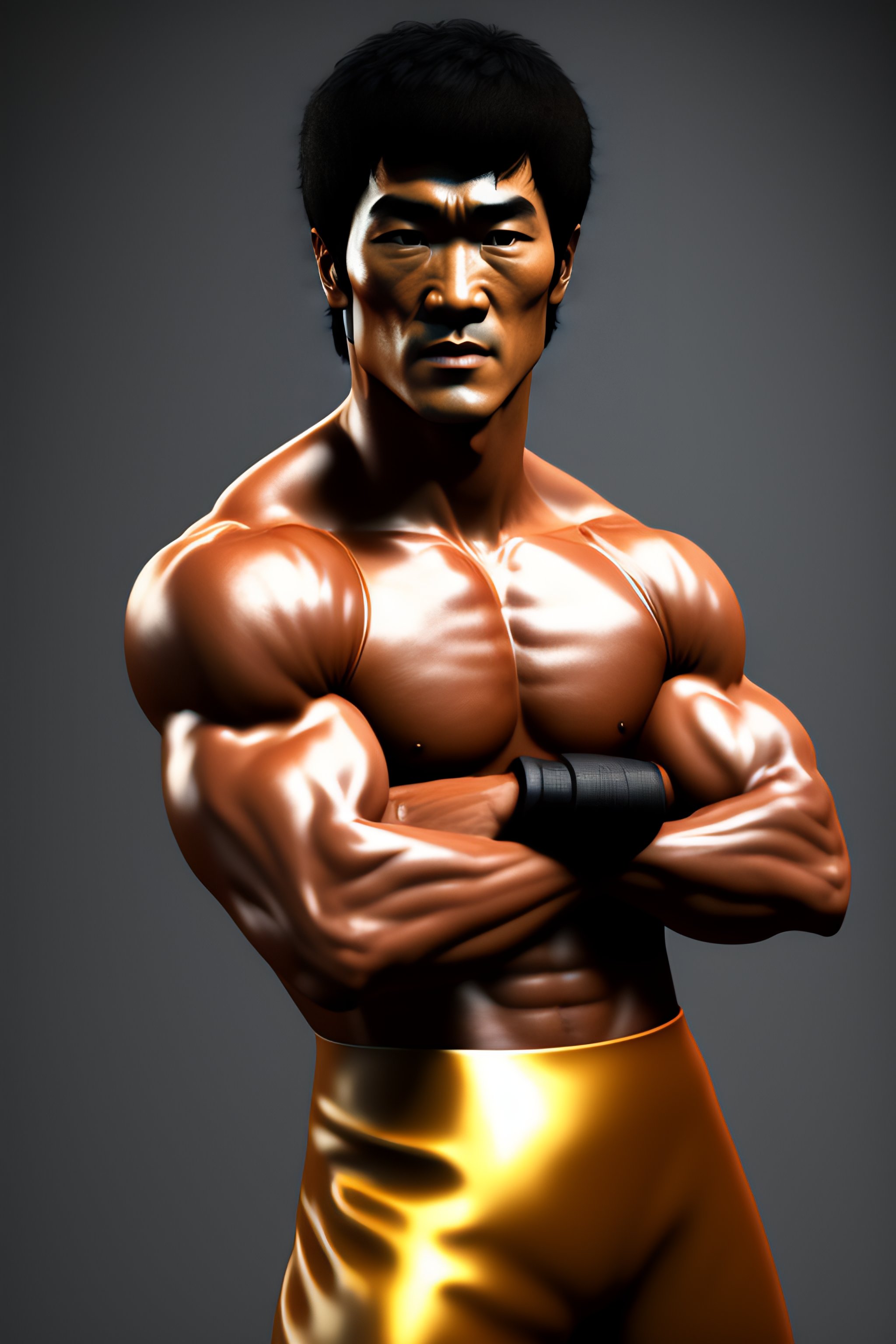 Lexica - Bruce Lee standing, 4k, HD, Maya, Realistic