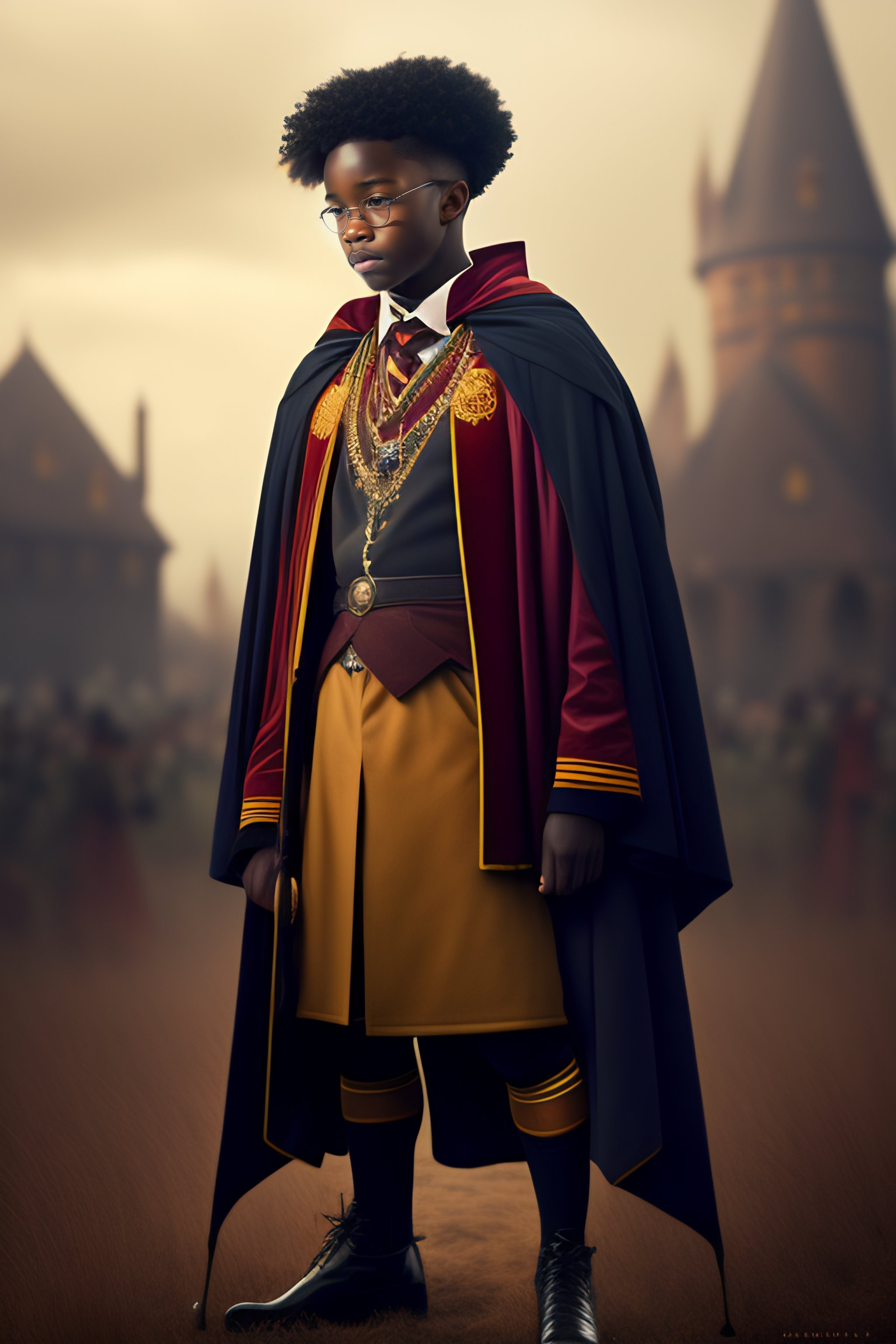 Lexica - Full shot young african harry potter, gryffindor quidditch ...
