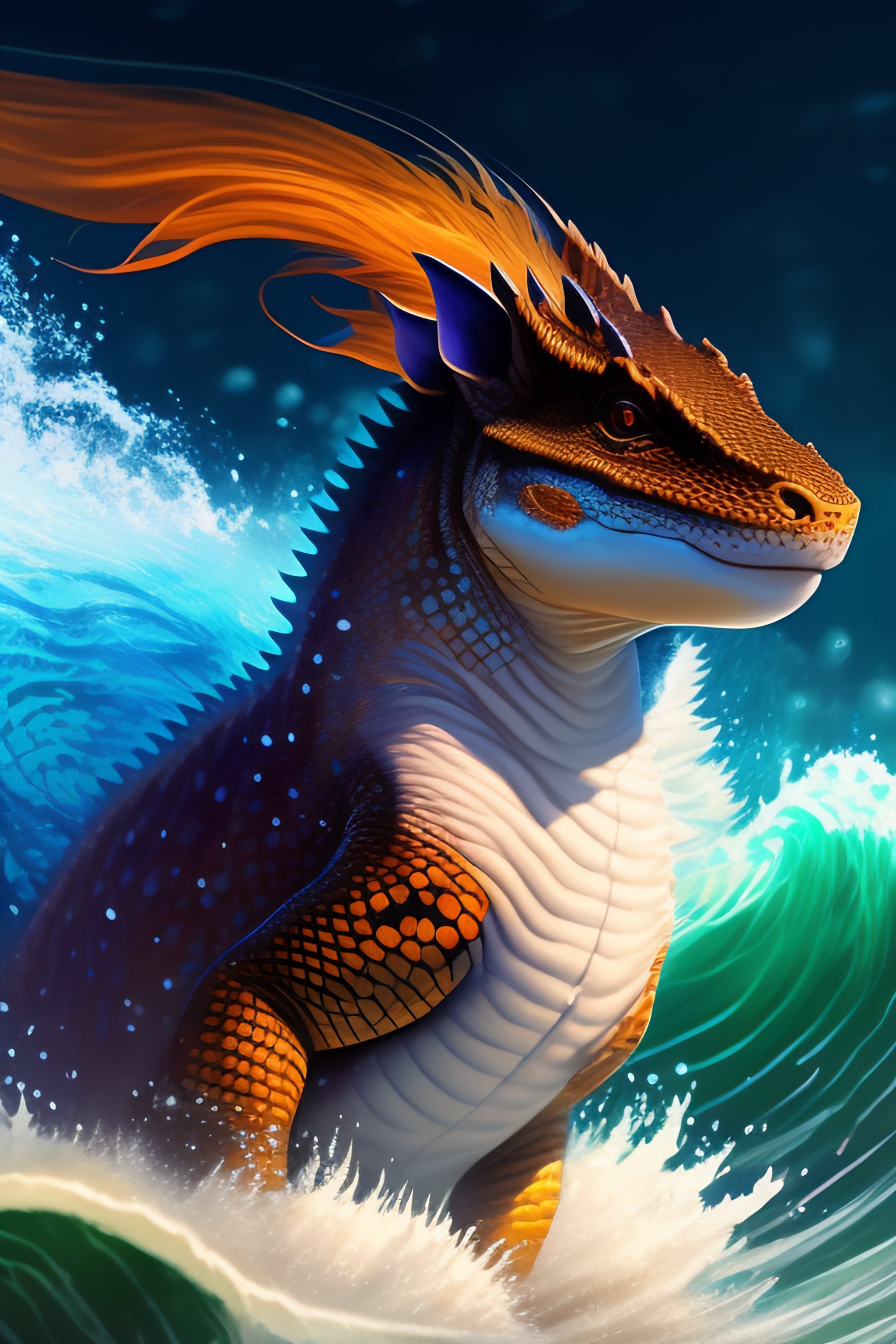 Lexica - Character avatar in a new RPG battle game. A lizard-like being ...