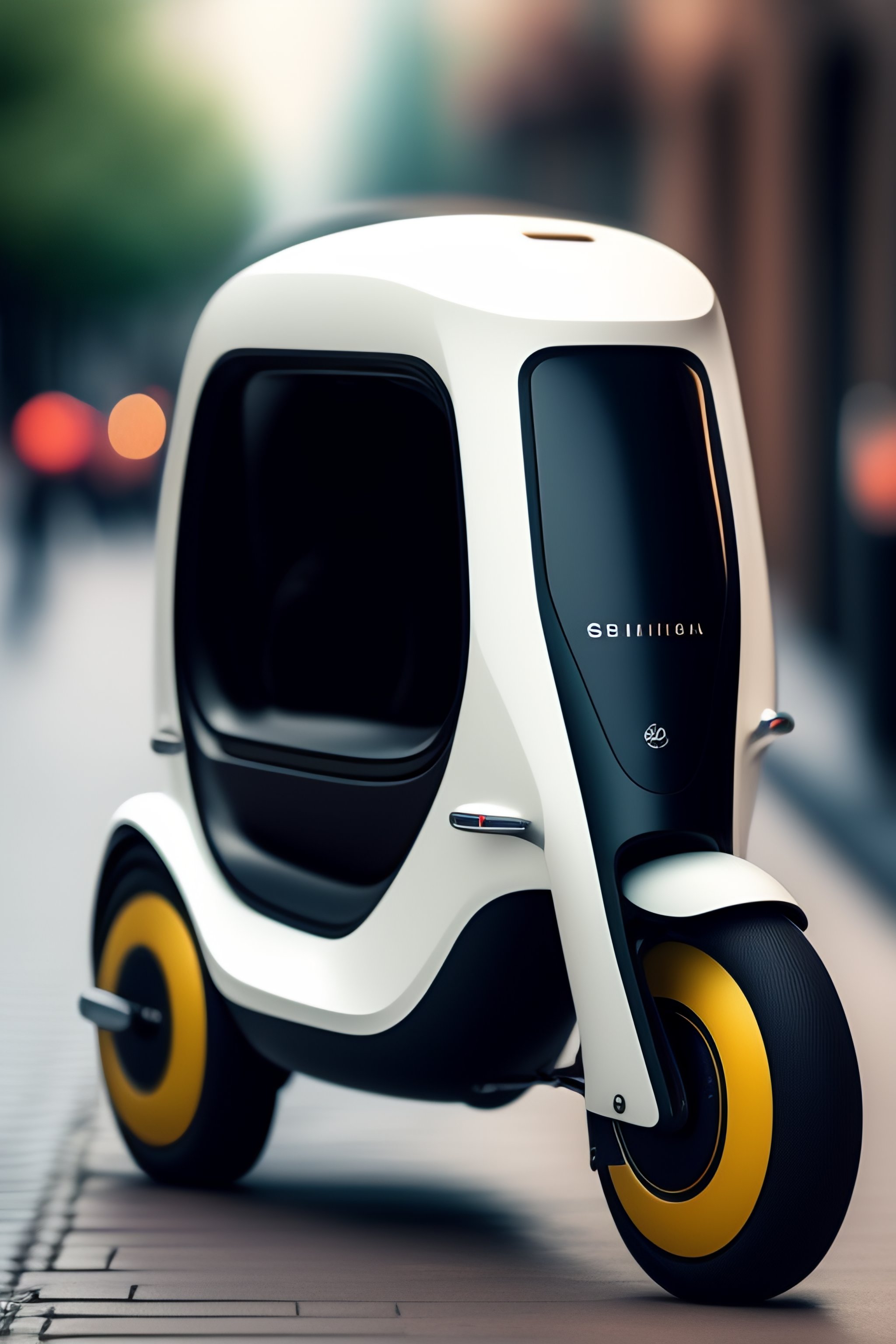 Lexica - Google android as the Sinclair C5: the electric trike bike