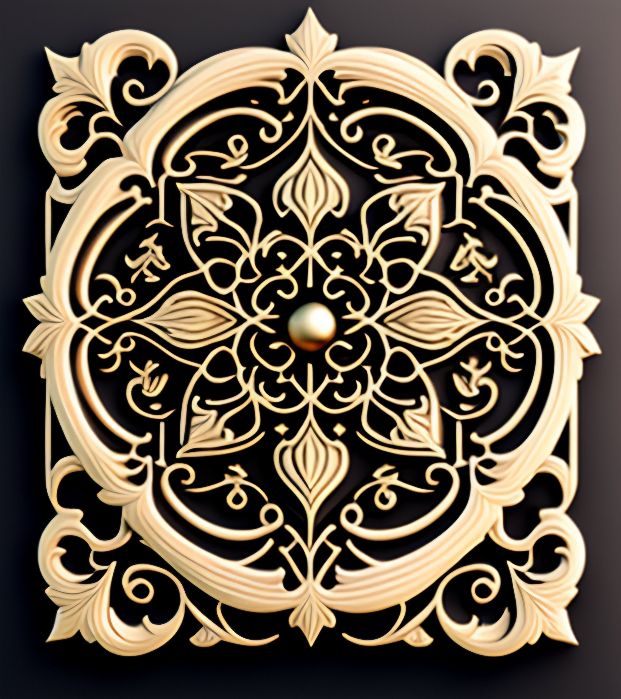 Lexica - Beautiful decorative ornament, woodcutting template ...