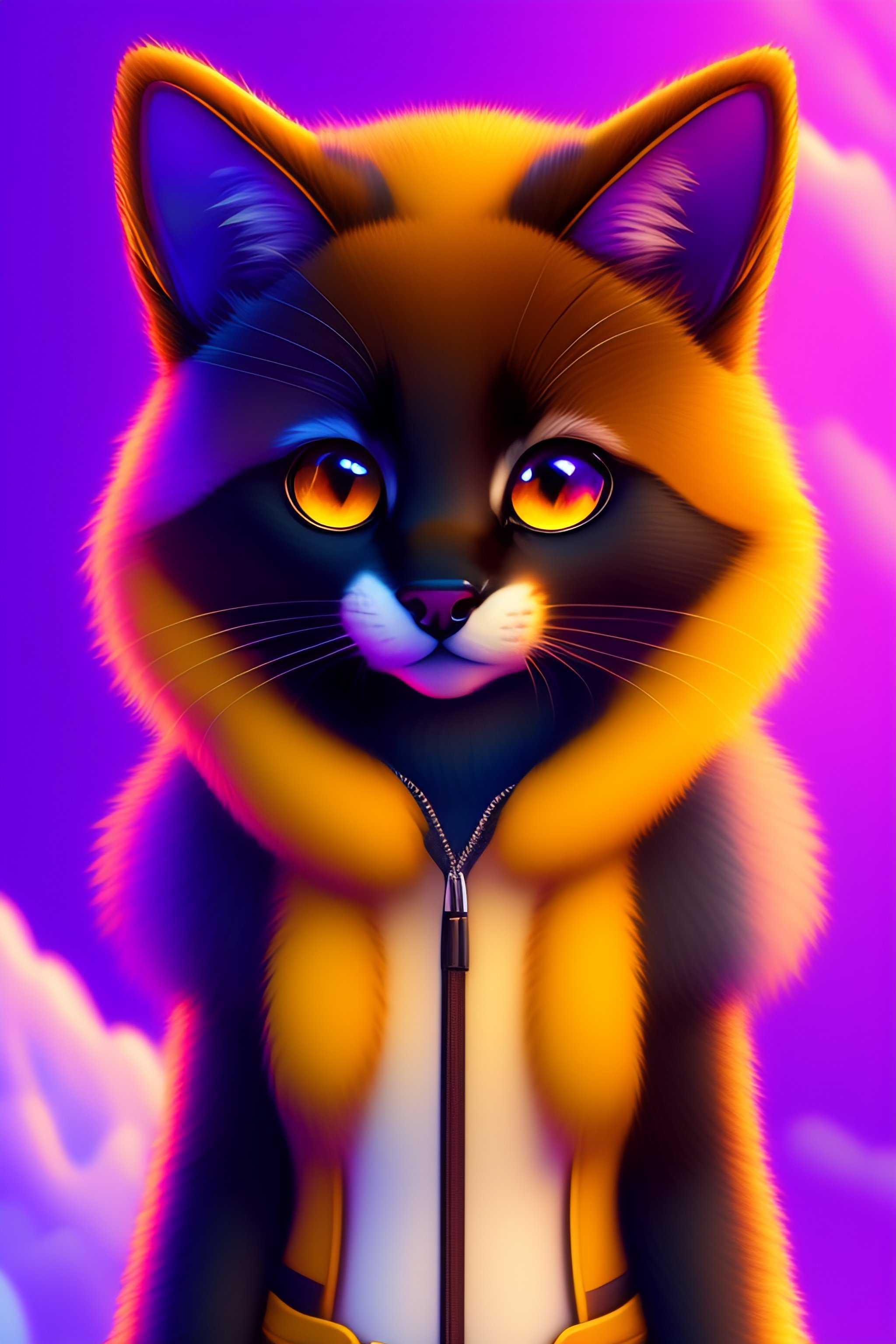 Lexica - A furry with lavender and yellow fur digital art cute anime ...