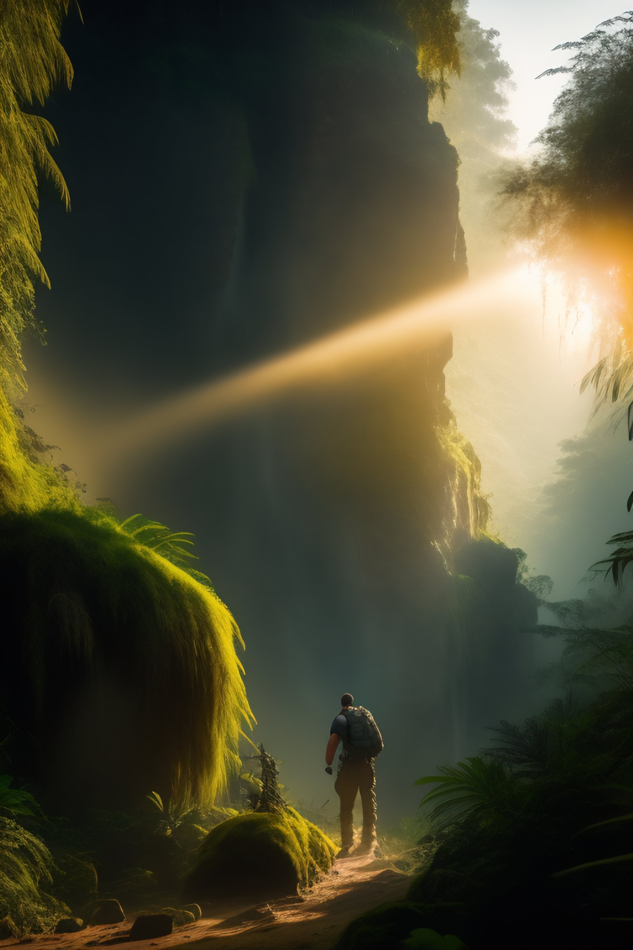 Lexica - Action shot of john rambo in a jungle, cinematic lighting ...