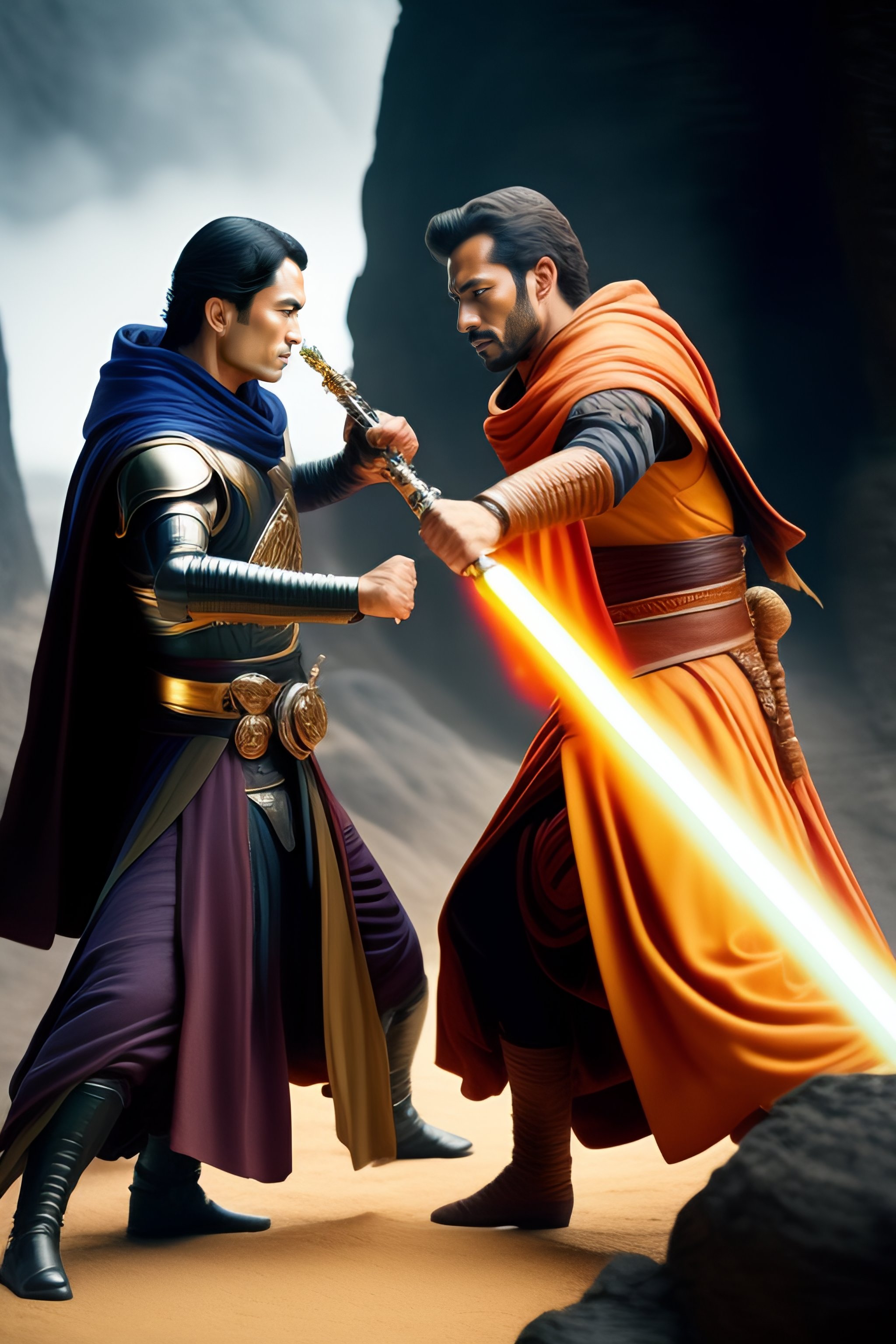 Lexica - Two jedi fighting