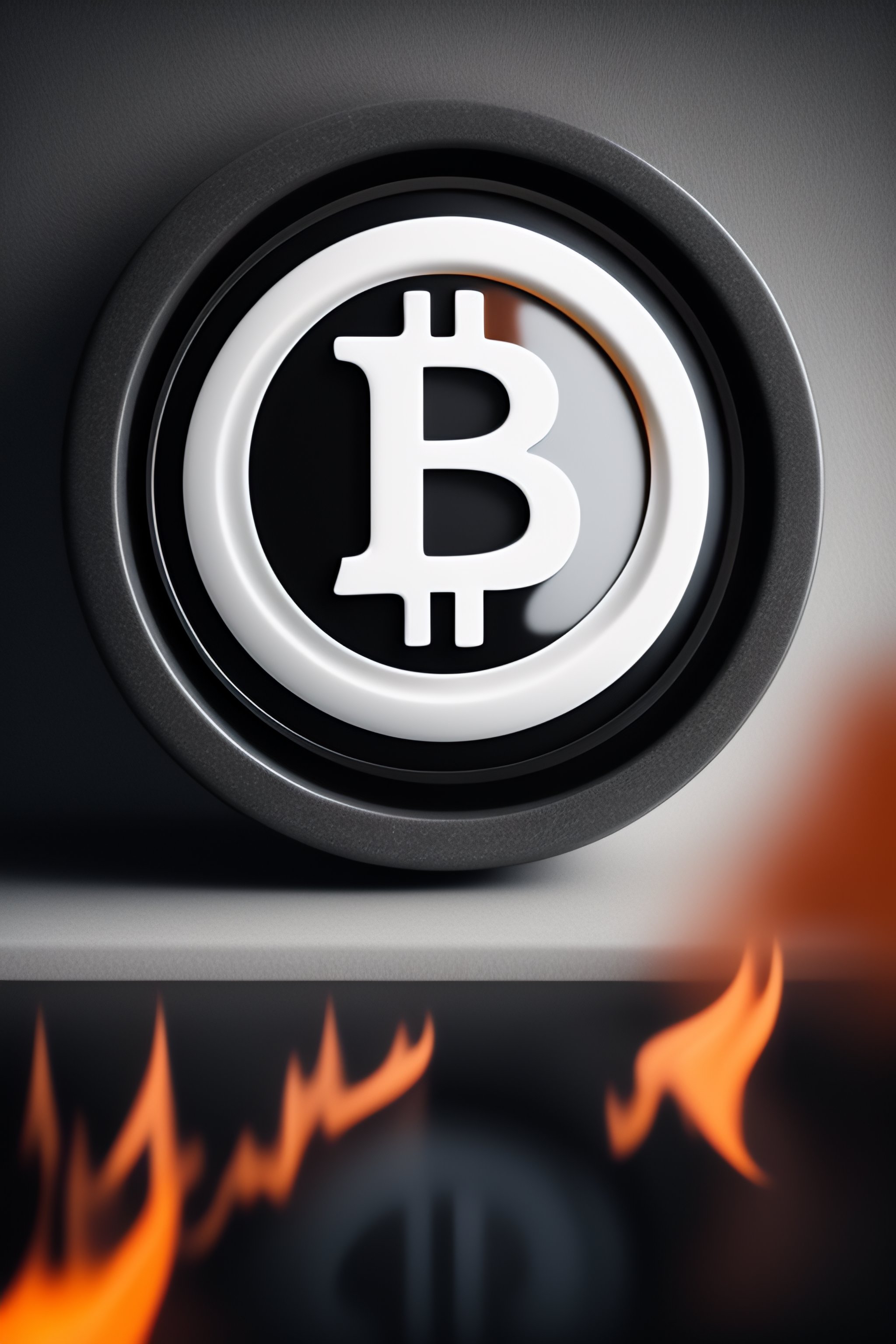 Lexica - Bitcoin coin black and white made of marble , background is ...
