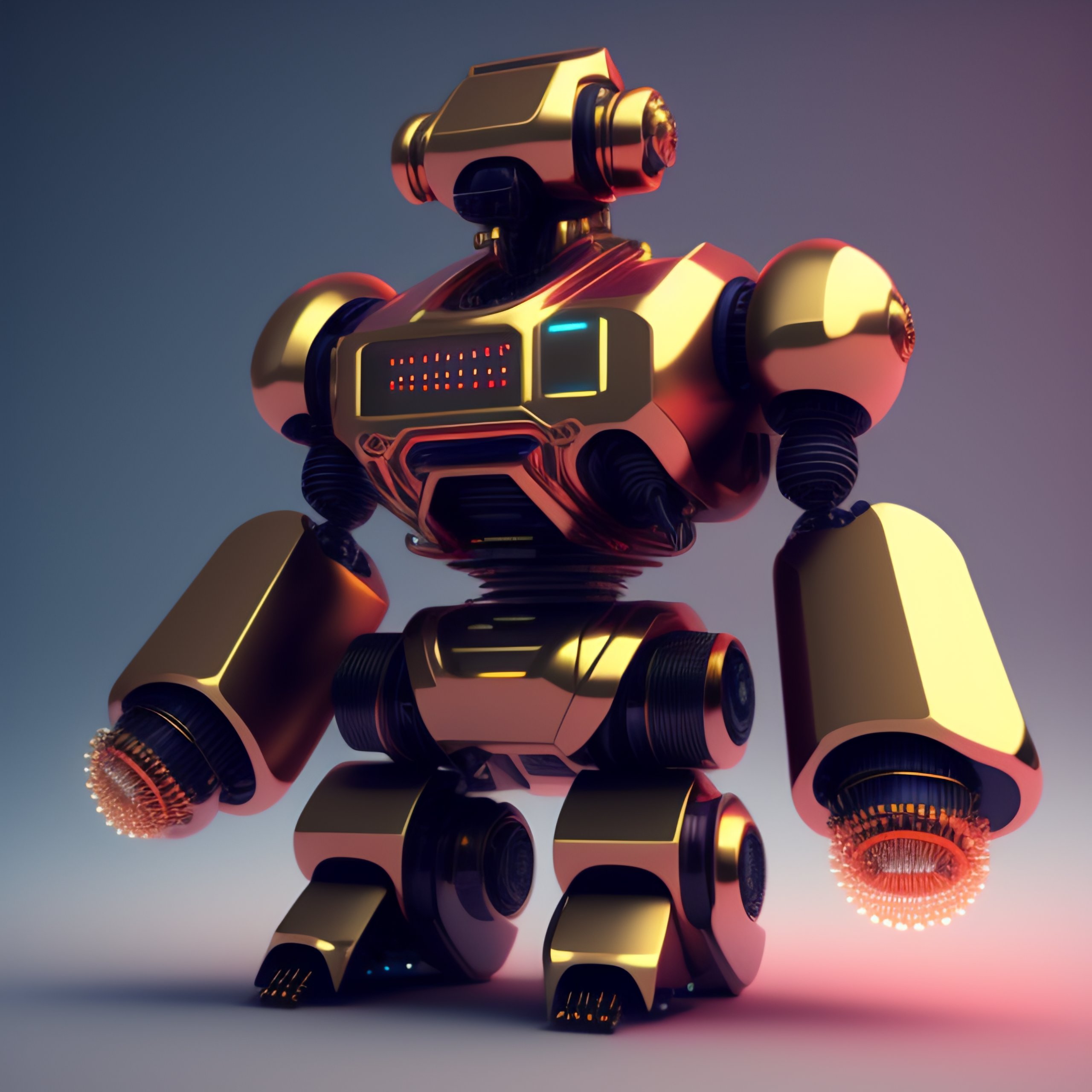 Lexica - A robot made from modular synthesizers, vaporwave robot, c4d ...