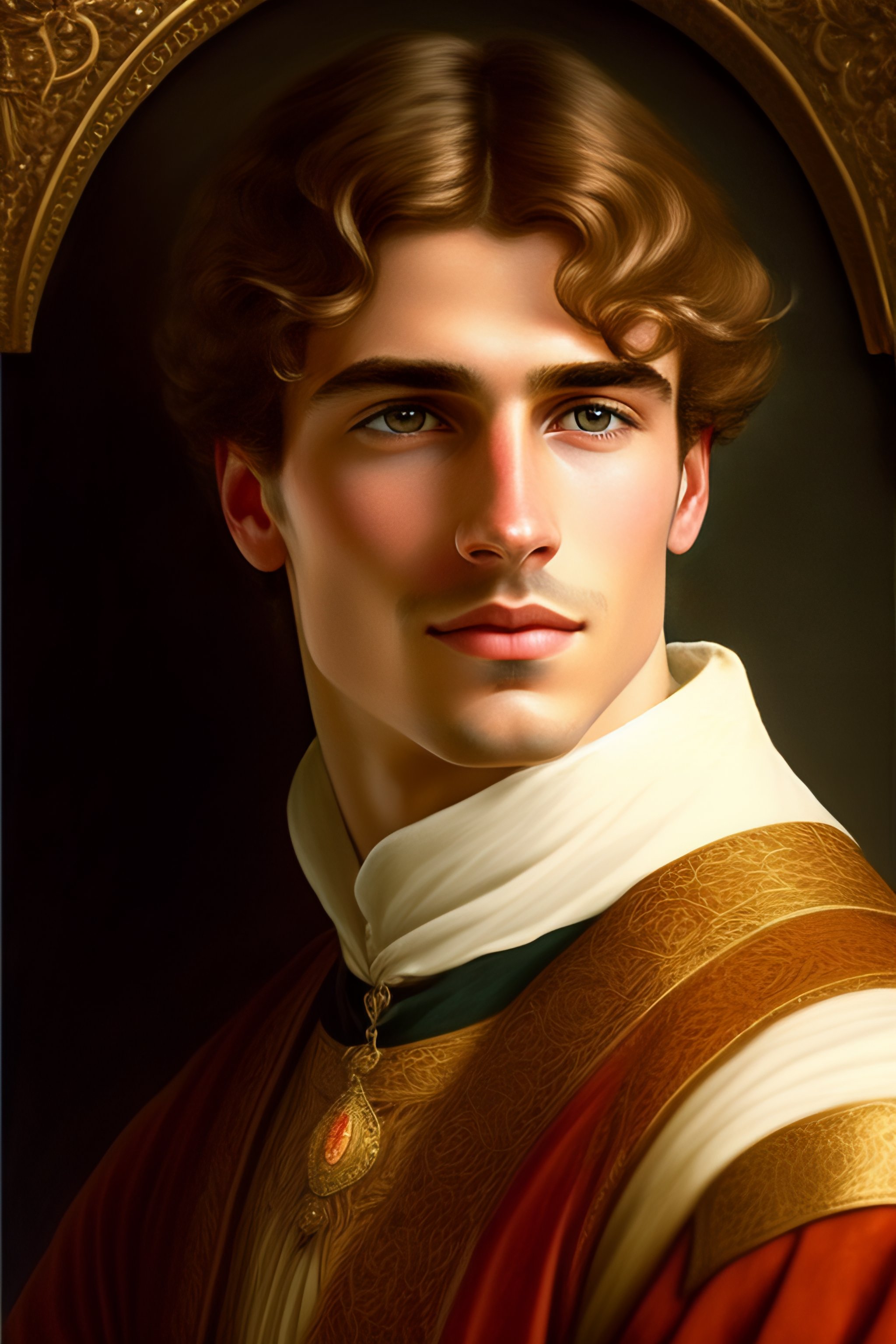 Lexica - Jacob Collins-Levy with light hair in medieval style, art