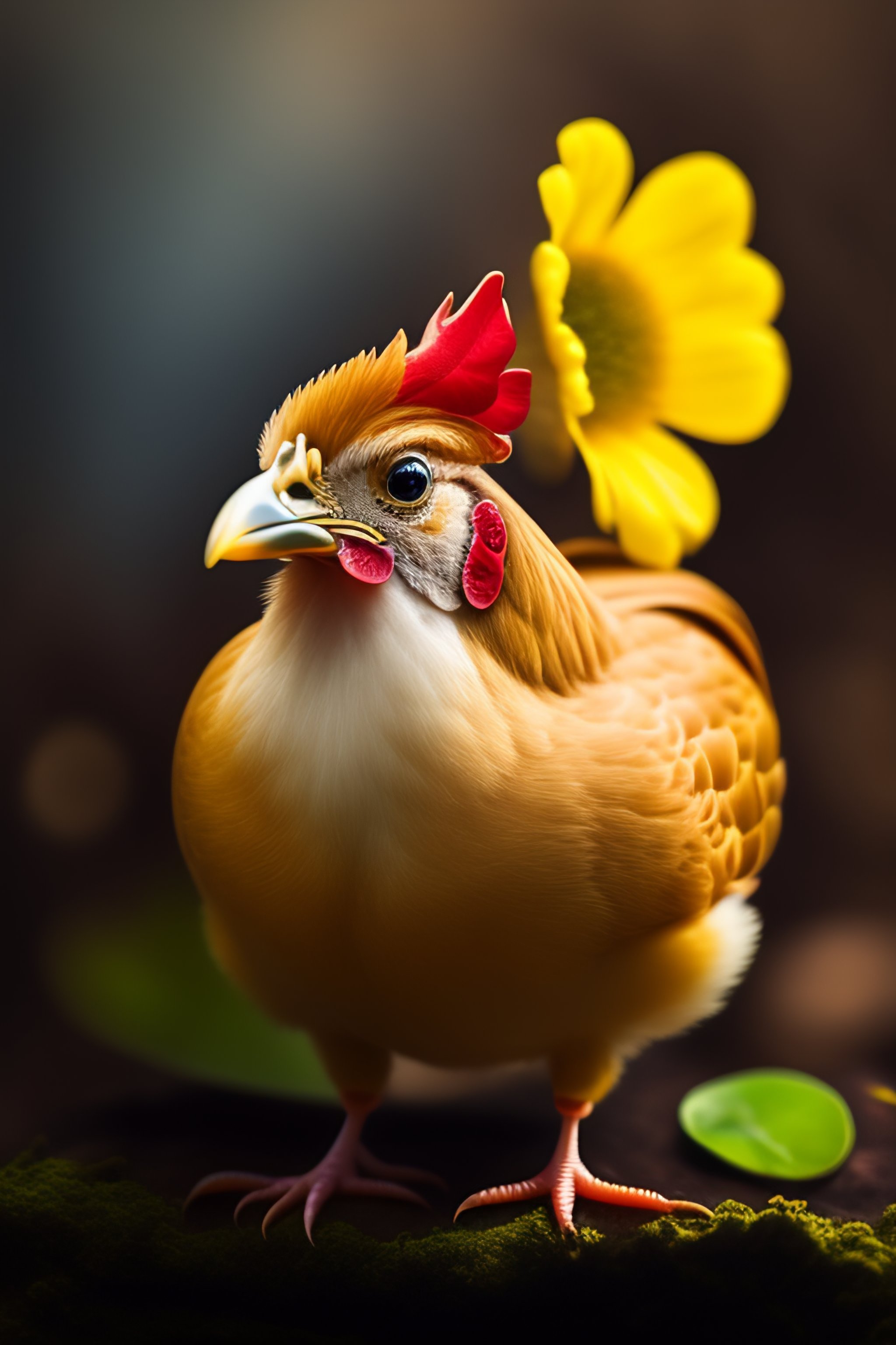 Lexica - Chicken born from a flower