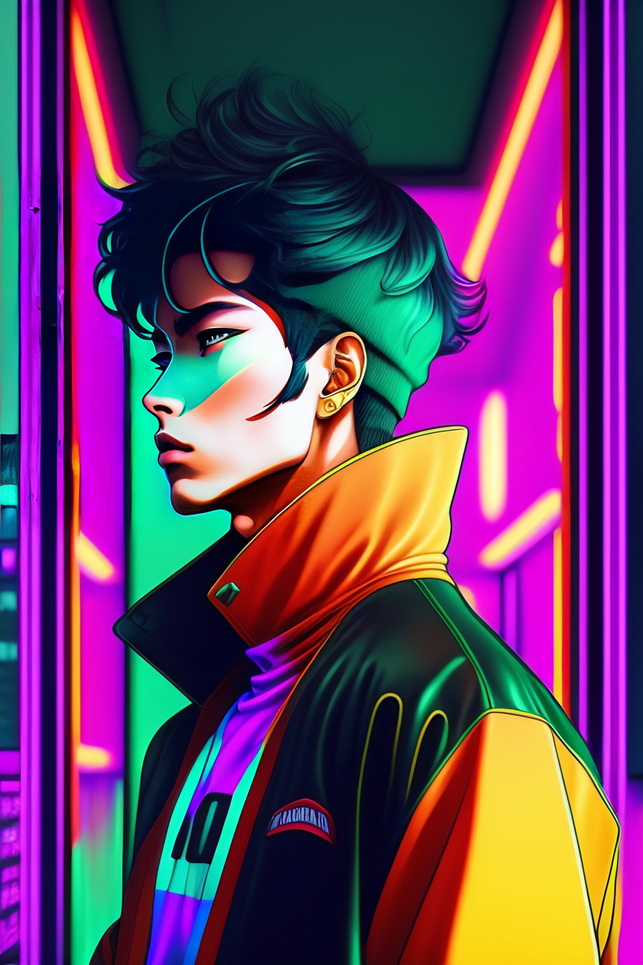 Lexica - Stylish haute couture male model in the style of 90's vintage ...