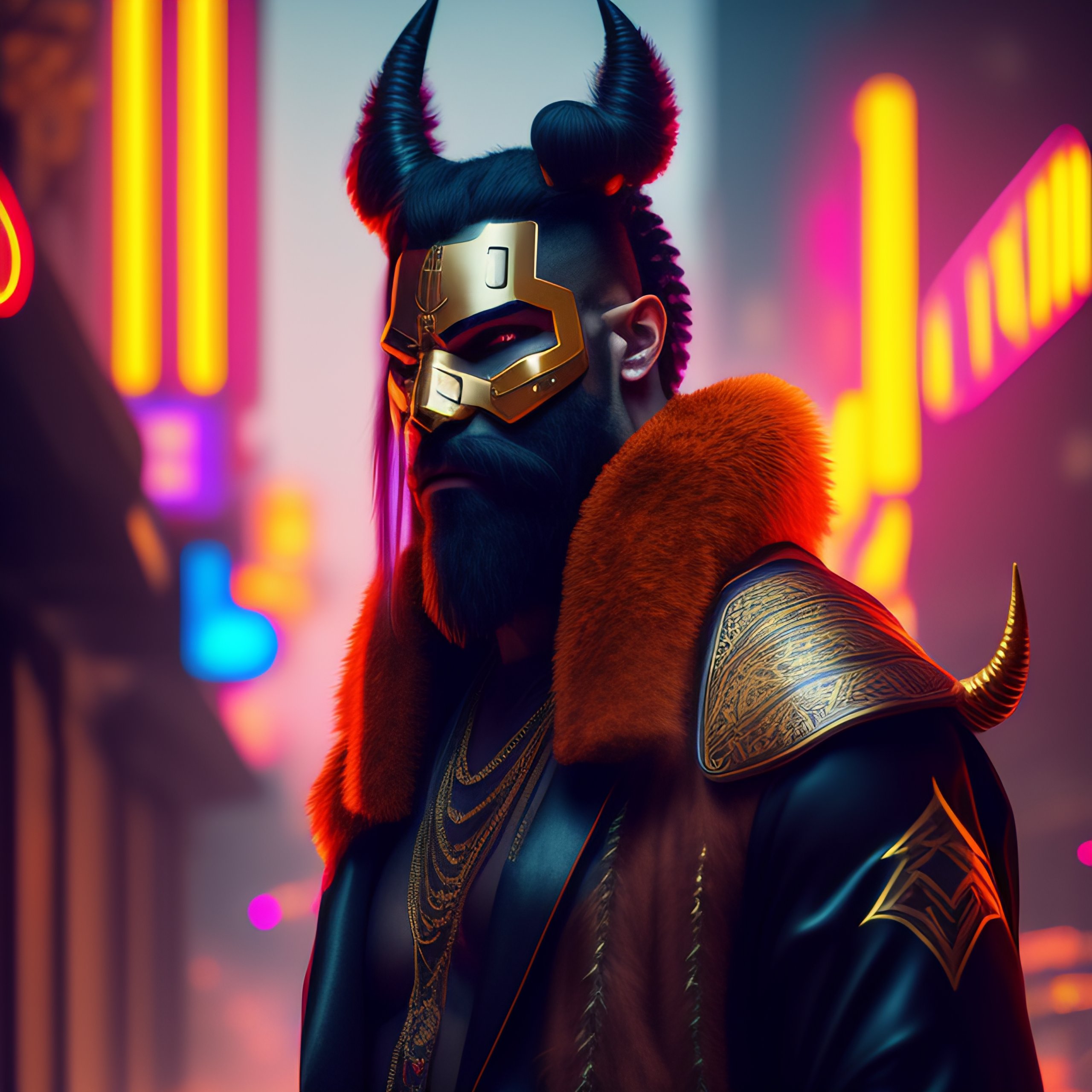 Lexica - Wide angle longshot of a mysterious balkan man wearing a hairy ...