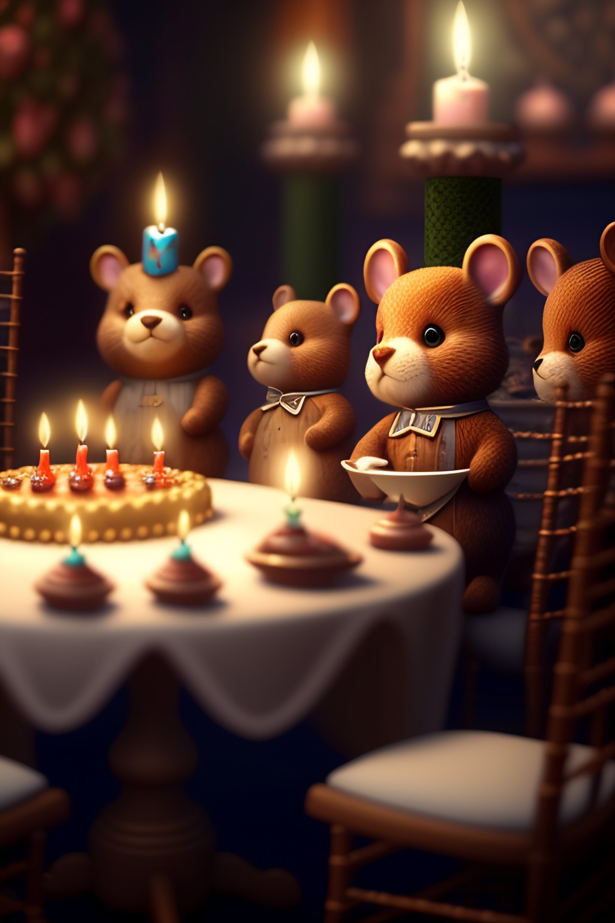 Lexica - Highly detailed group closeup portrait of teddys having a ...