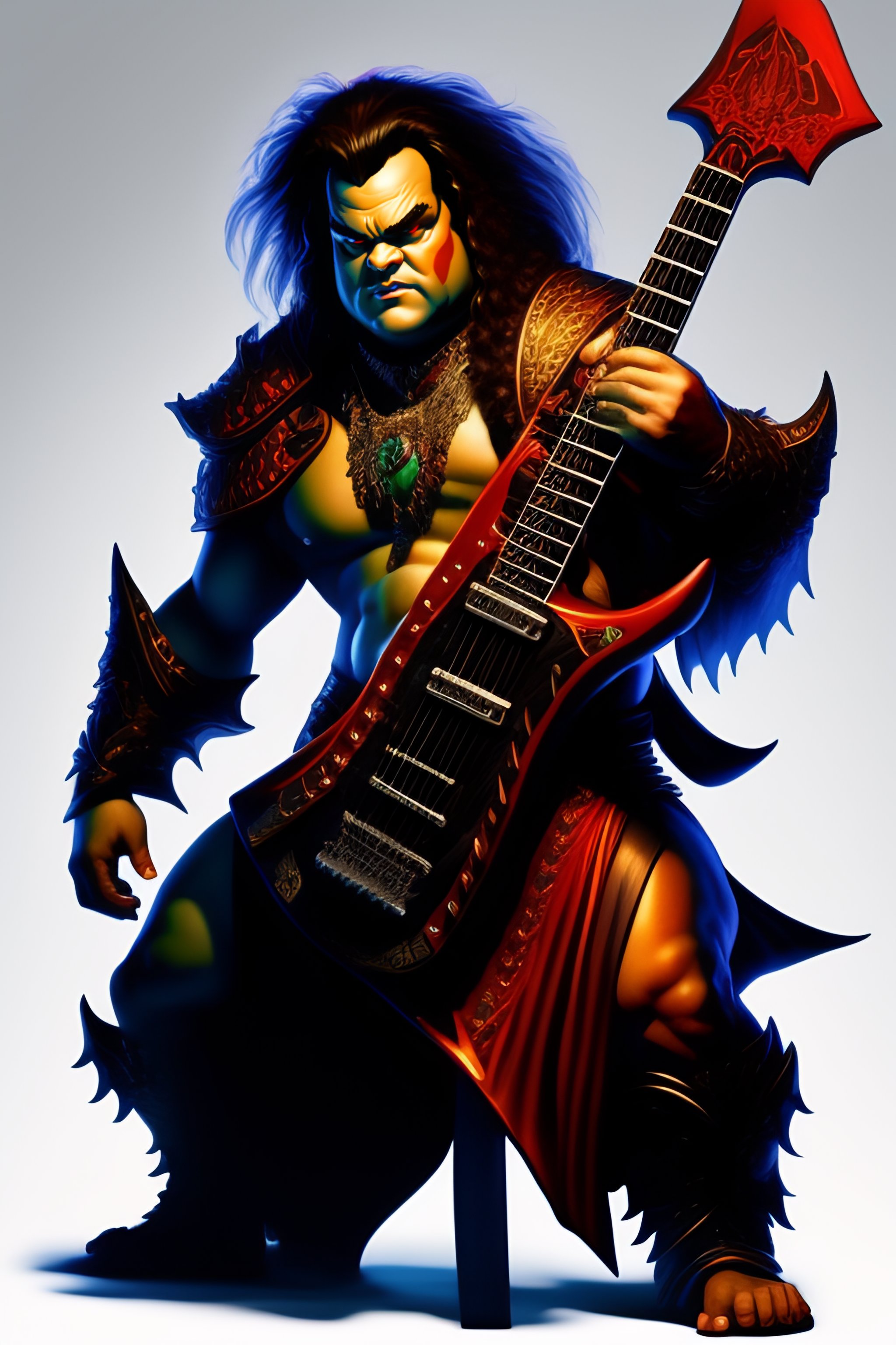 Lexica - Dnd concept art for jack black as a demon electric guitar ...