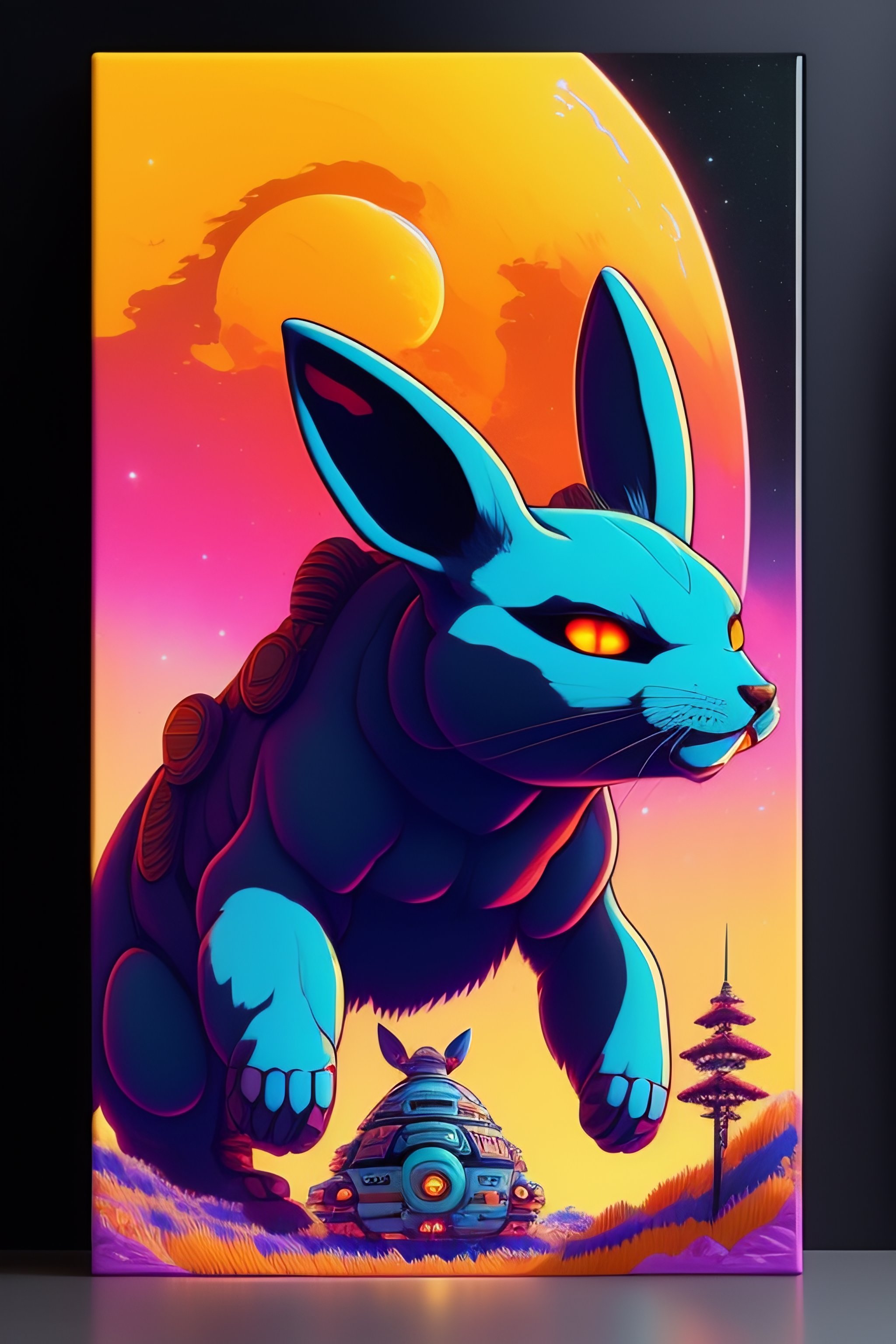 Lexica - Photo of fusion of a huge savage rabit monster with an alien ...