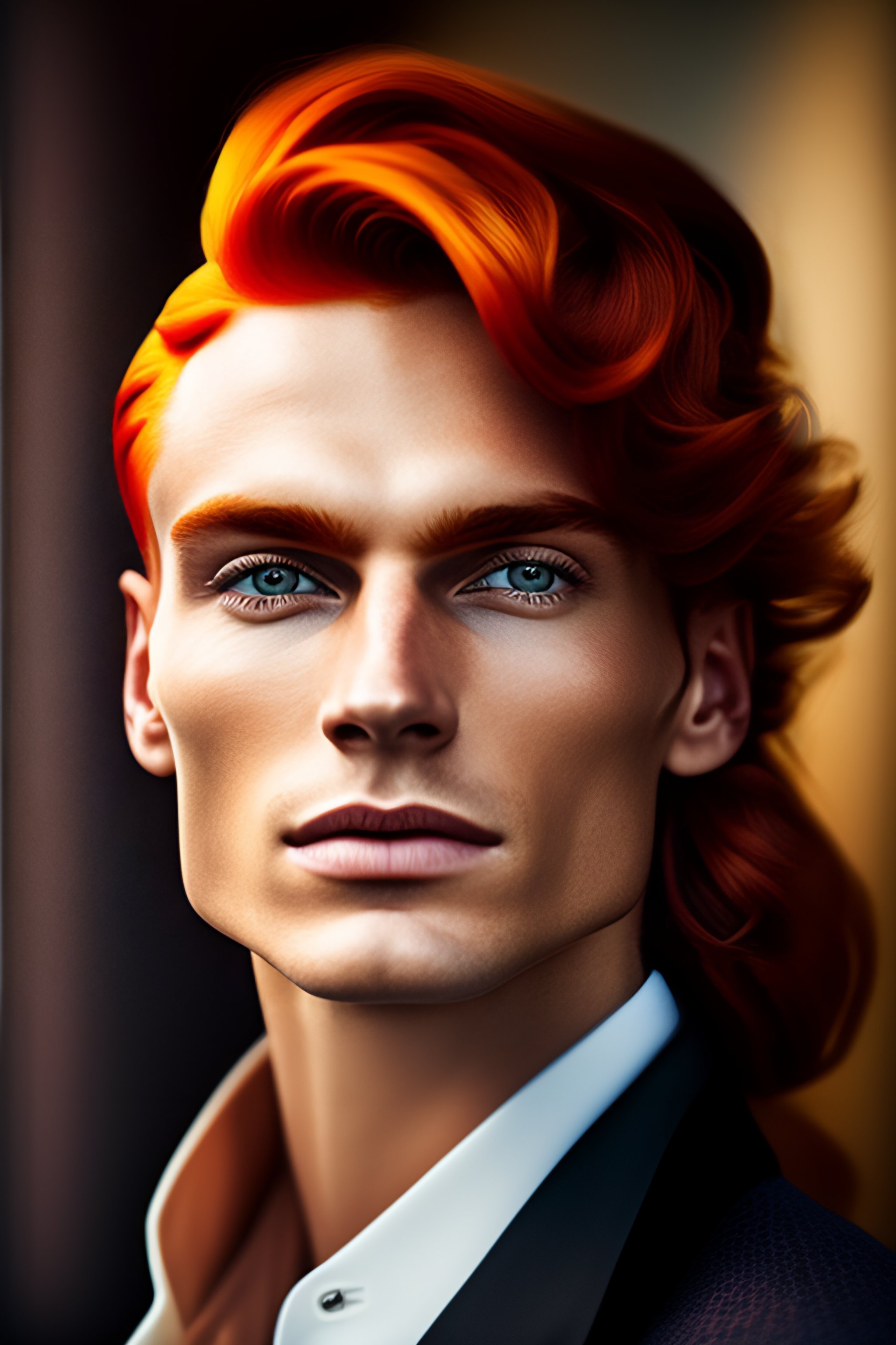 Lexica - Photograph, charismatic male general contractor, oval jaw ...