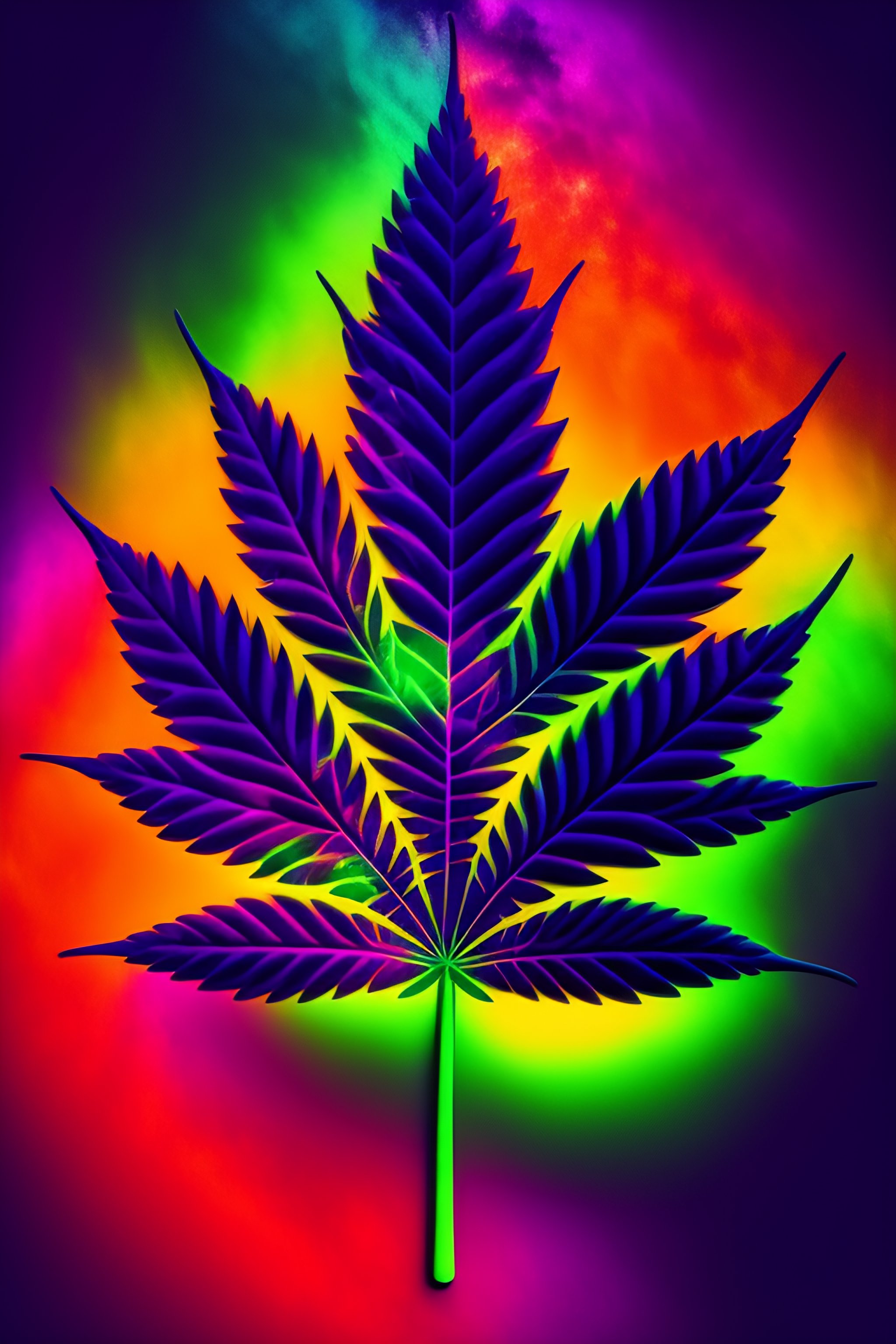 Lexica - Trippy Marijuana leaf design