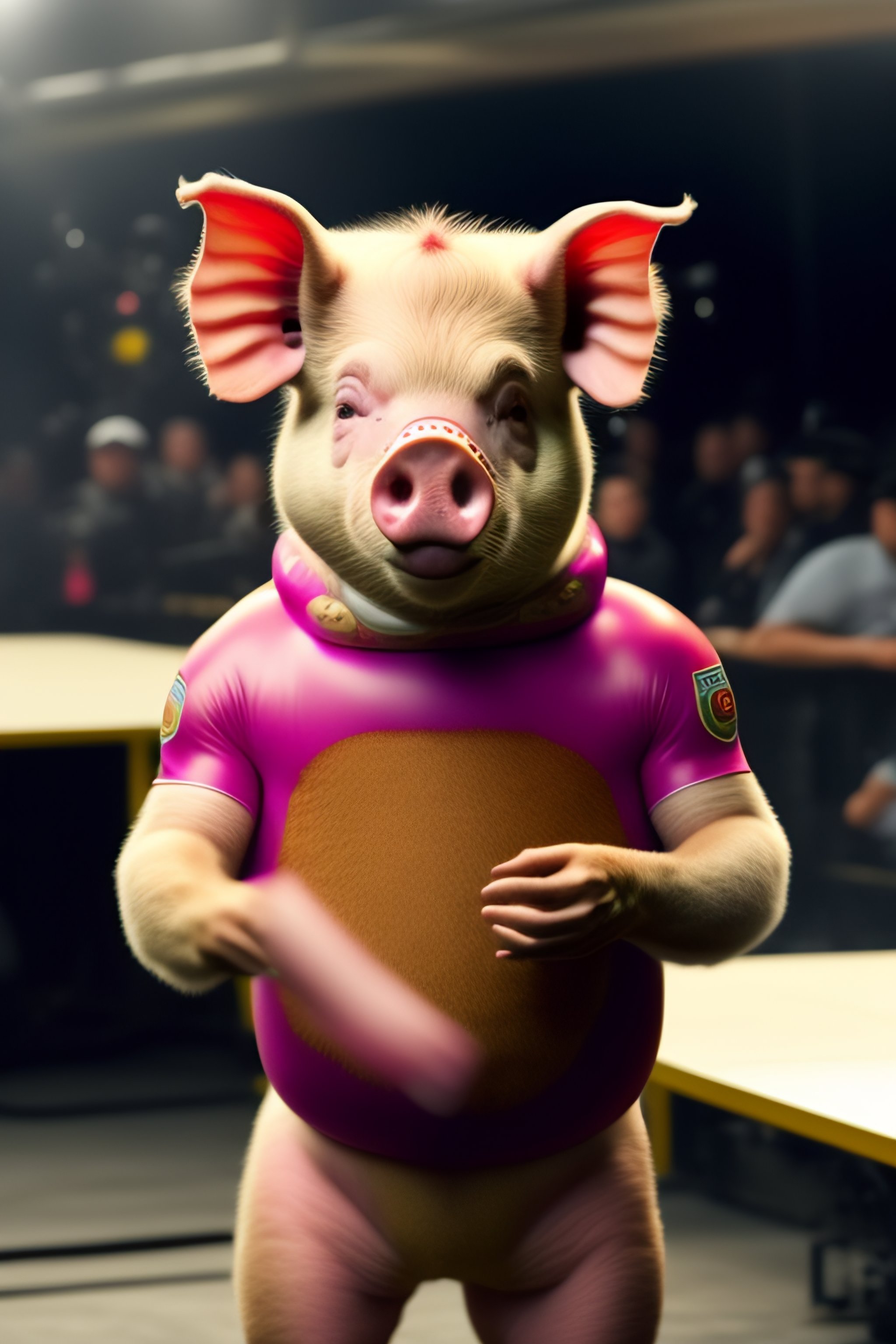 Lexica - Mark Zuckerberg wearing a homemade pig suit