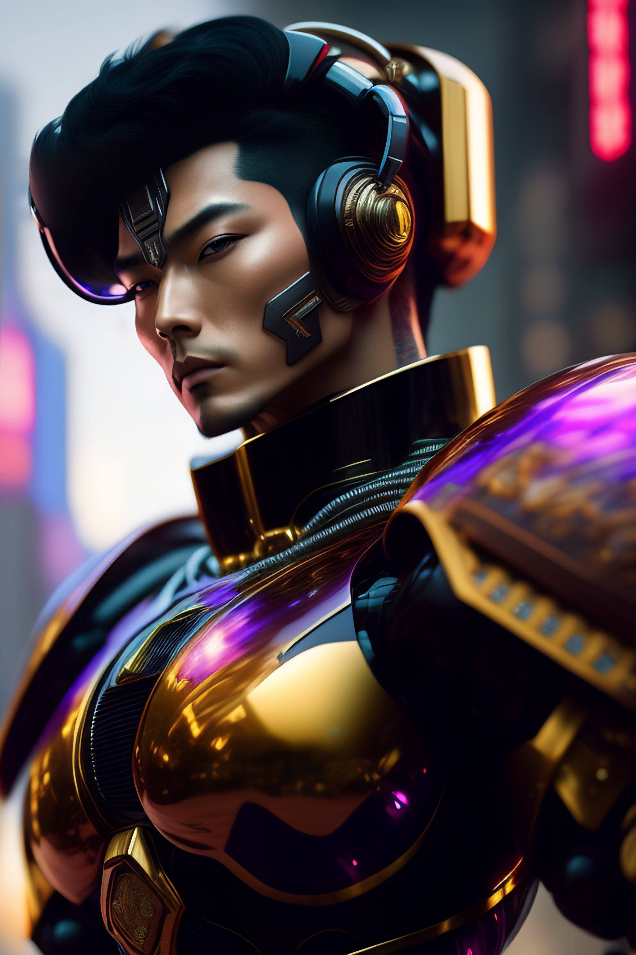 Lexica - Josuke Higashikata, realistic scifi cyberpunk power armor ...