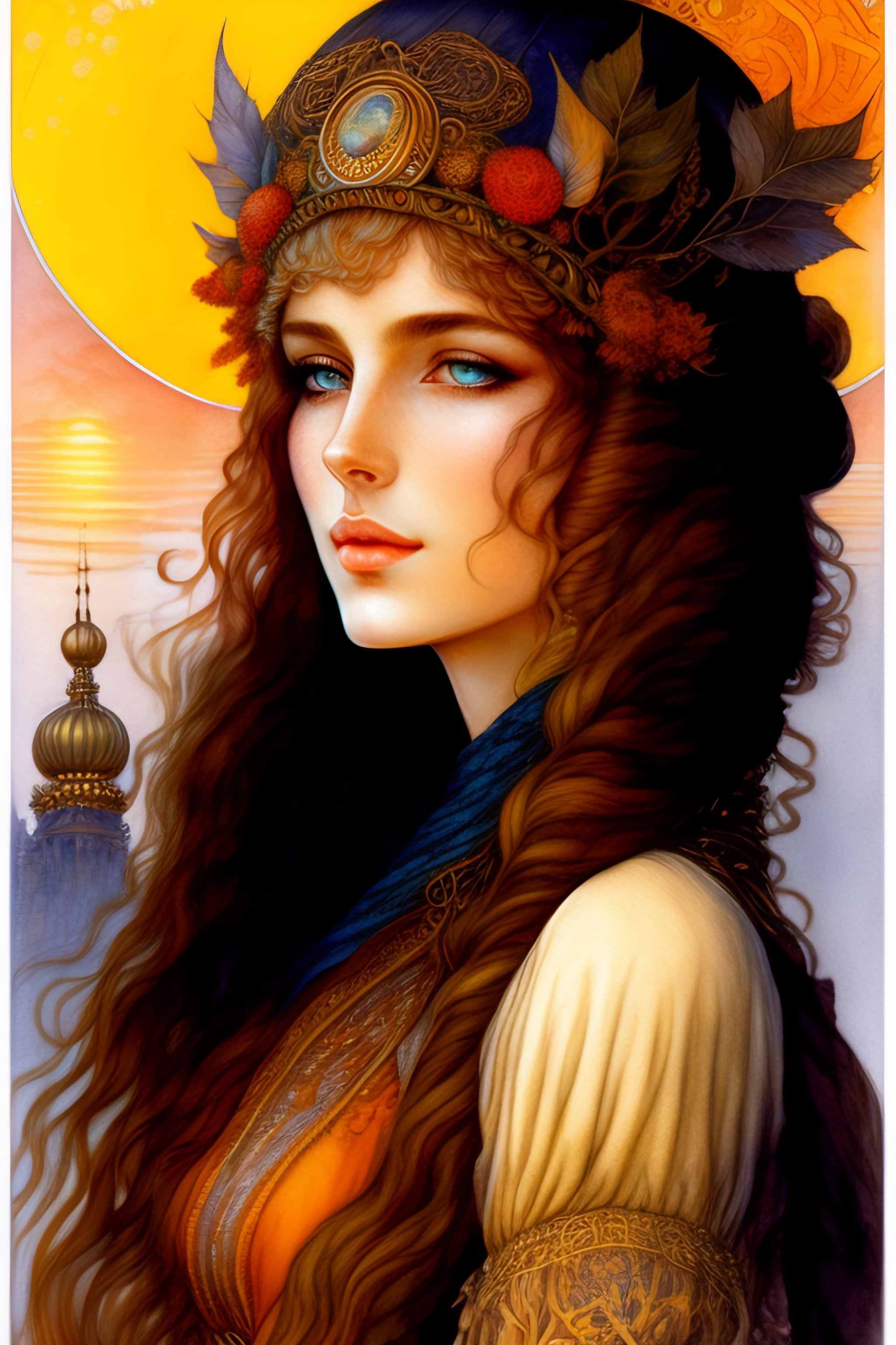 Lexica - Portrait of a pretty girl, messy blonde hair, full face ...