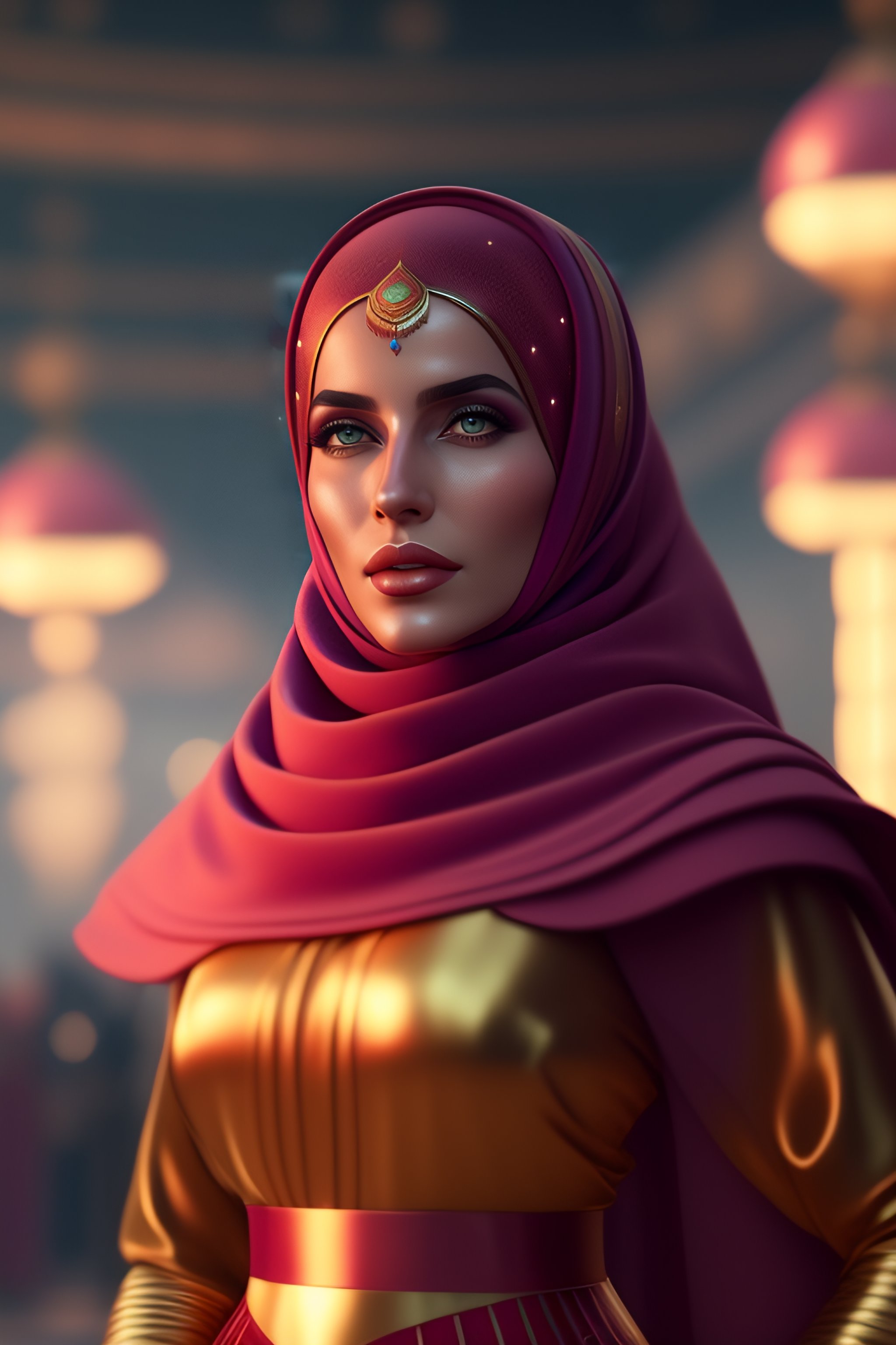 Lexica - Ottoman princess sultan woman in simon stalenhag style 1920s ...