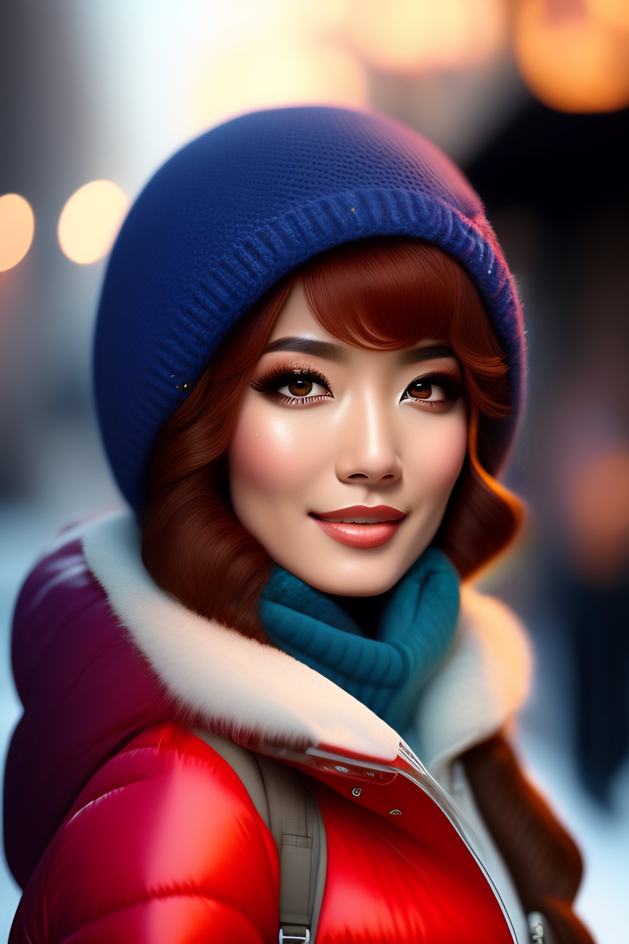 Lexica - A cute character who is freezing