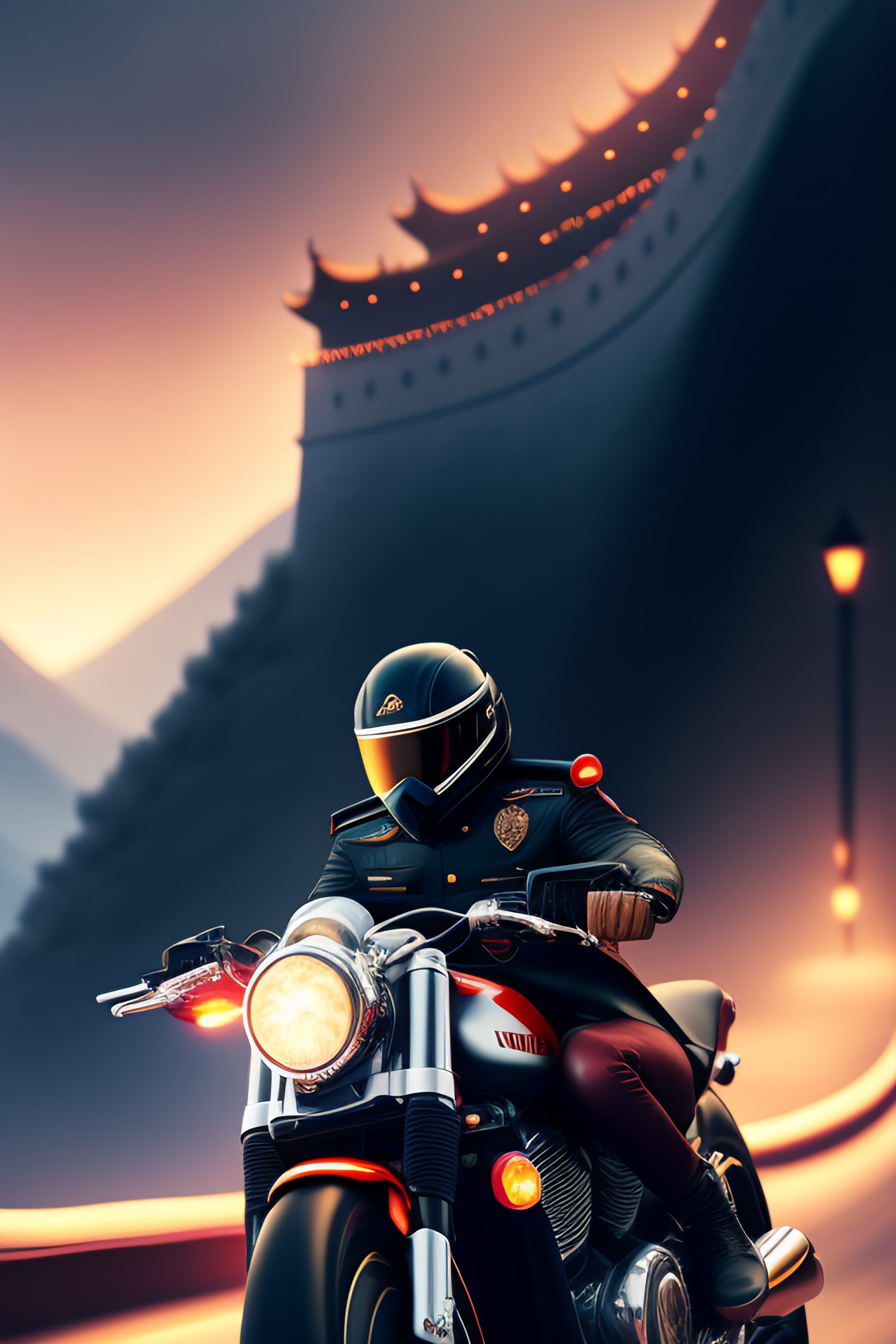 Lexica - An action scene of joe biden riding a motorcycle, dressed as a ...