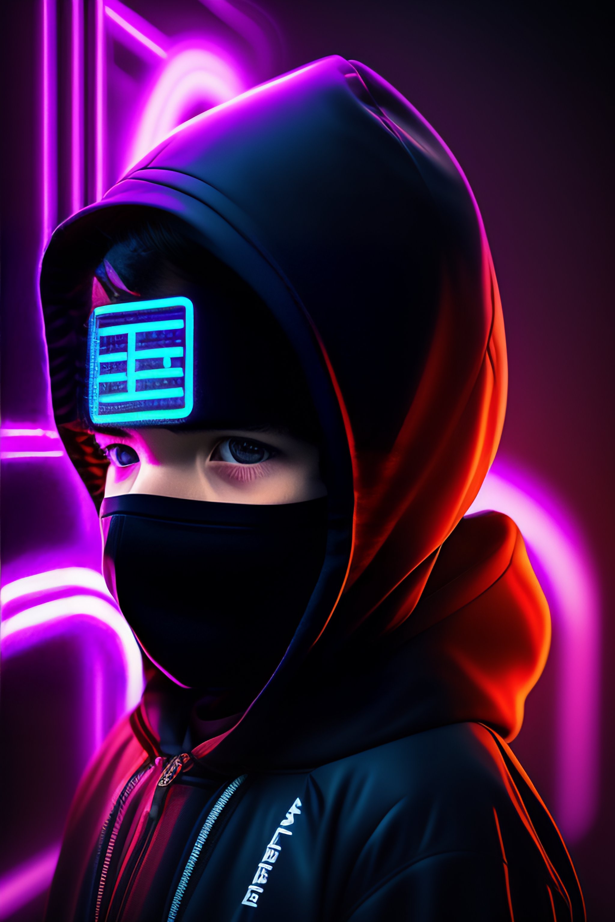 Lexica - Boy wearing black mask, DMT, hyper glow, anonymous, hacker ...