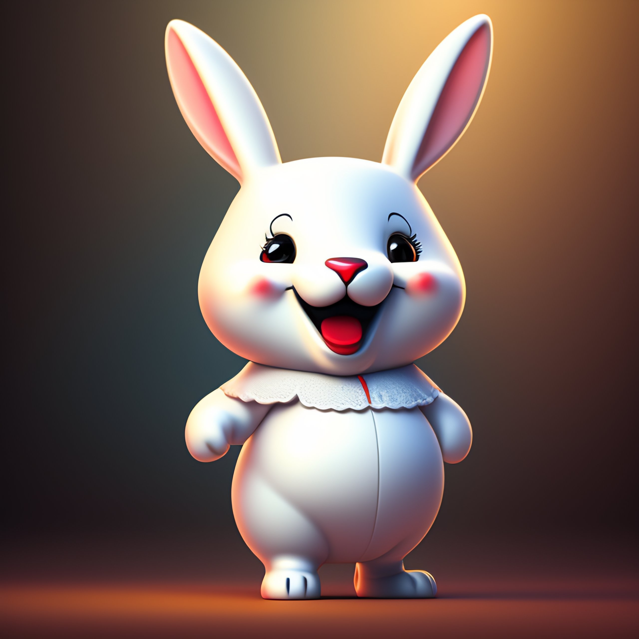Lexica - The anthropomorphic white rabbit wearing a big headset ...