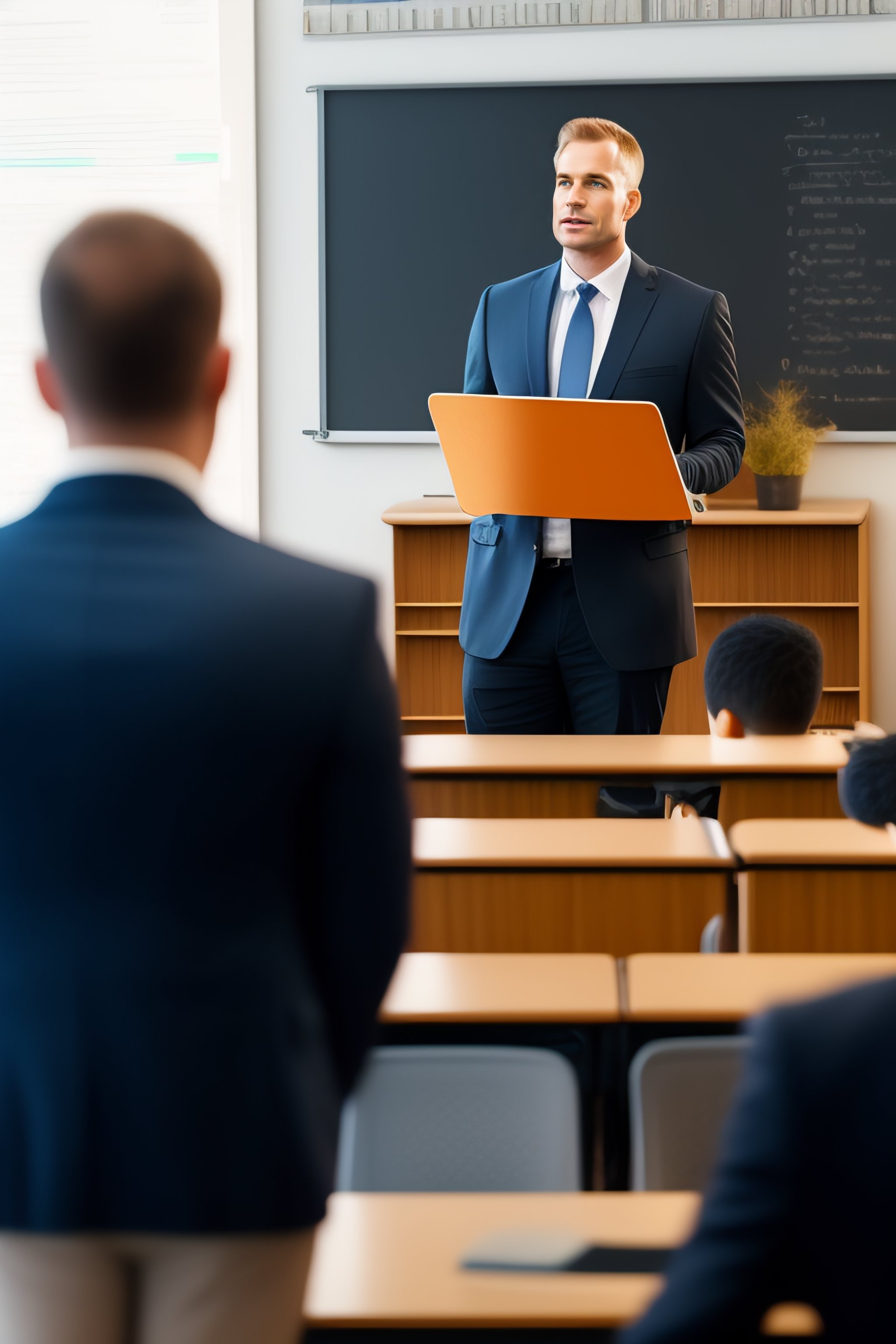 Lexica - A white-skinned English teacher stands in front of the class ...